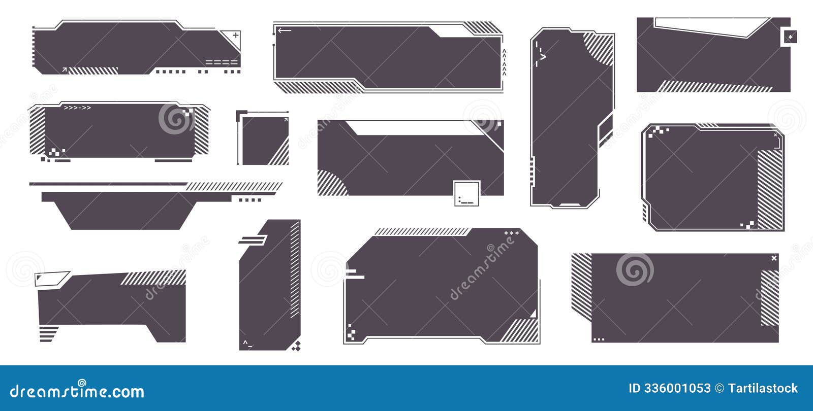 Game Frame. Stream Overlay Banner With Buttons And Video Player UI ...