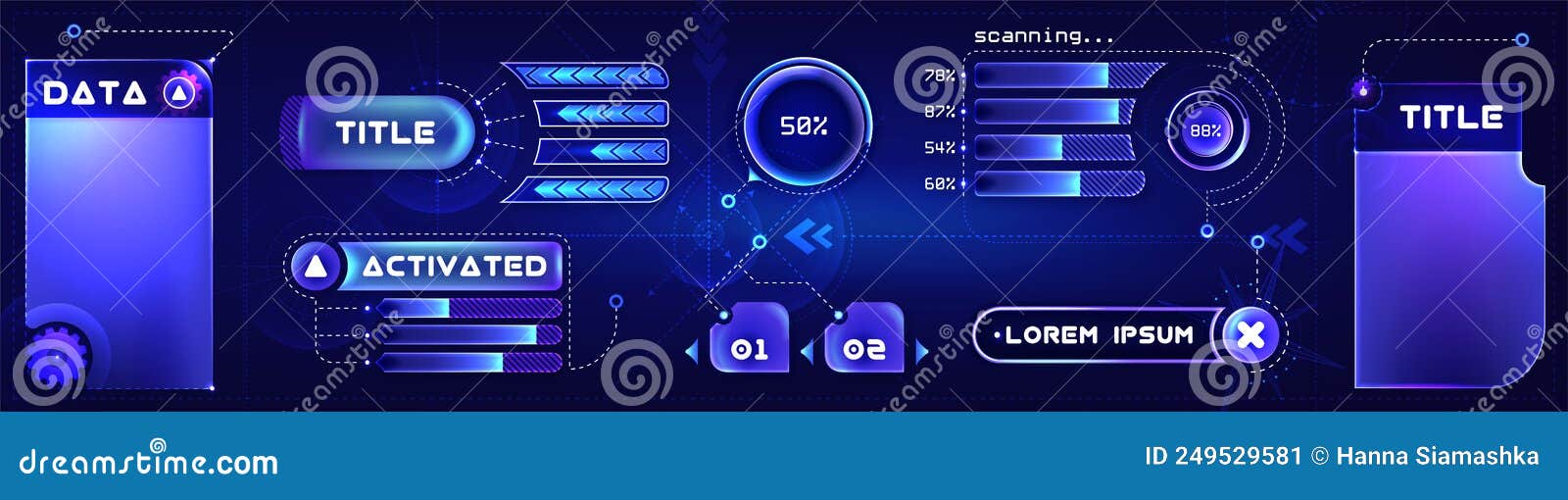 Futuristic Textbox, Callout Titles, Scifi Tech Borders and Hud Frames ...