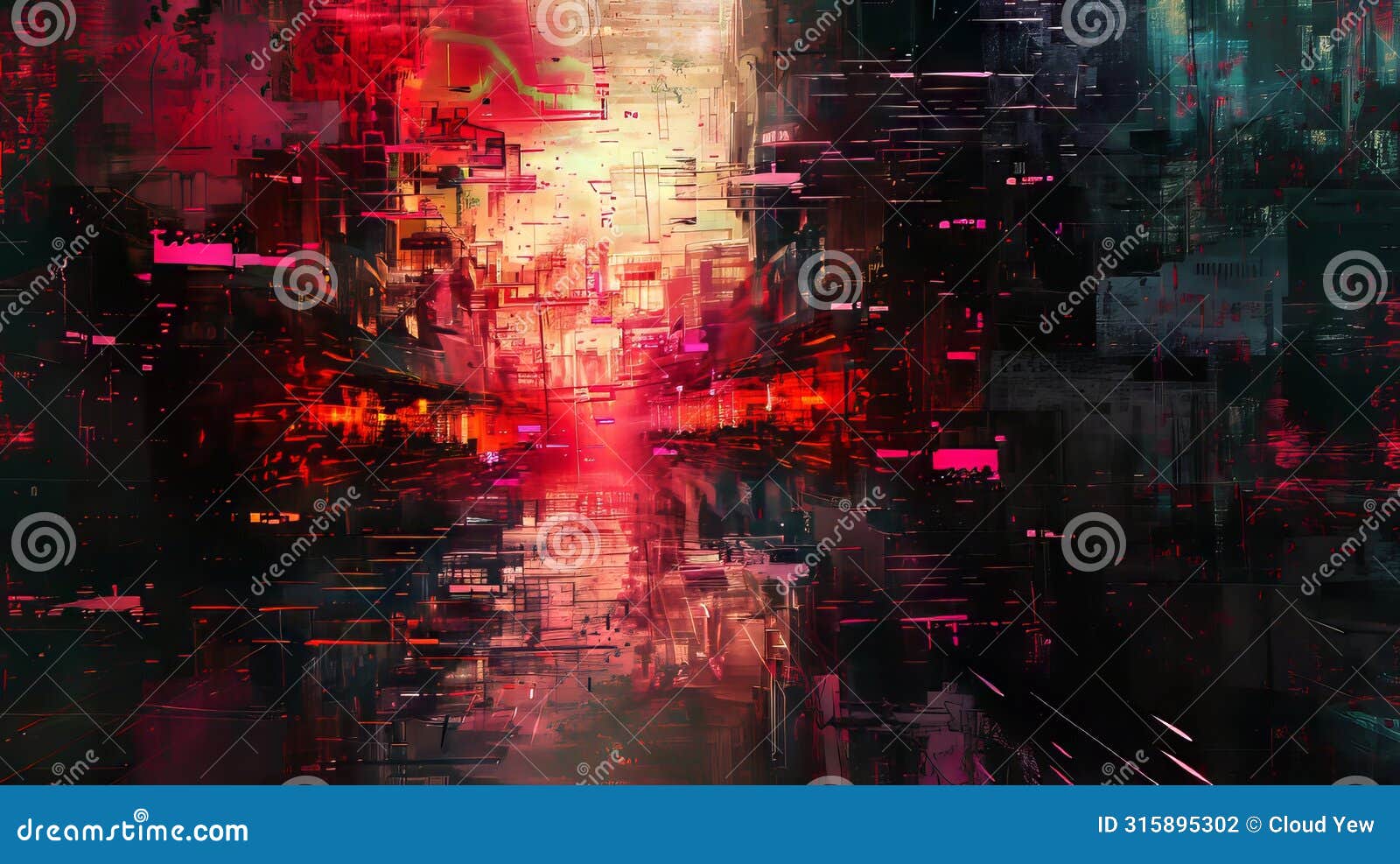 Futuristic Texture Resembling AI-enhanced Digital Glitches and ...