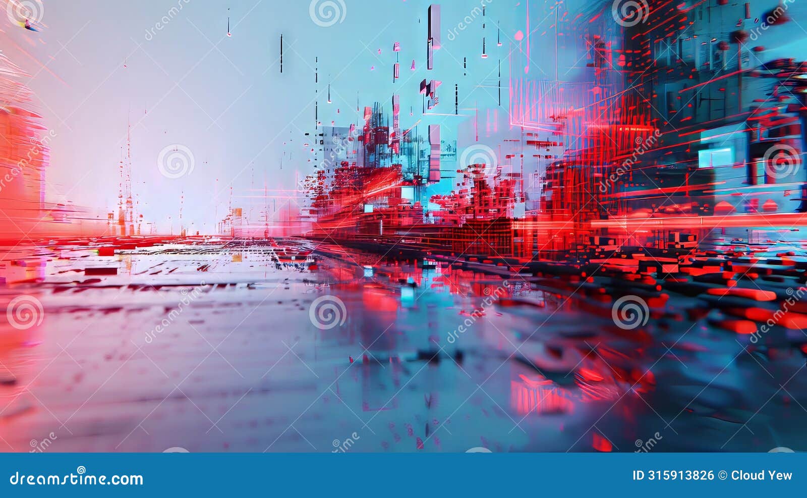 Futuristic Texture Resembling AI-enhanced Digital Glitches and ...
