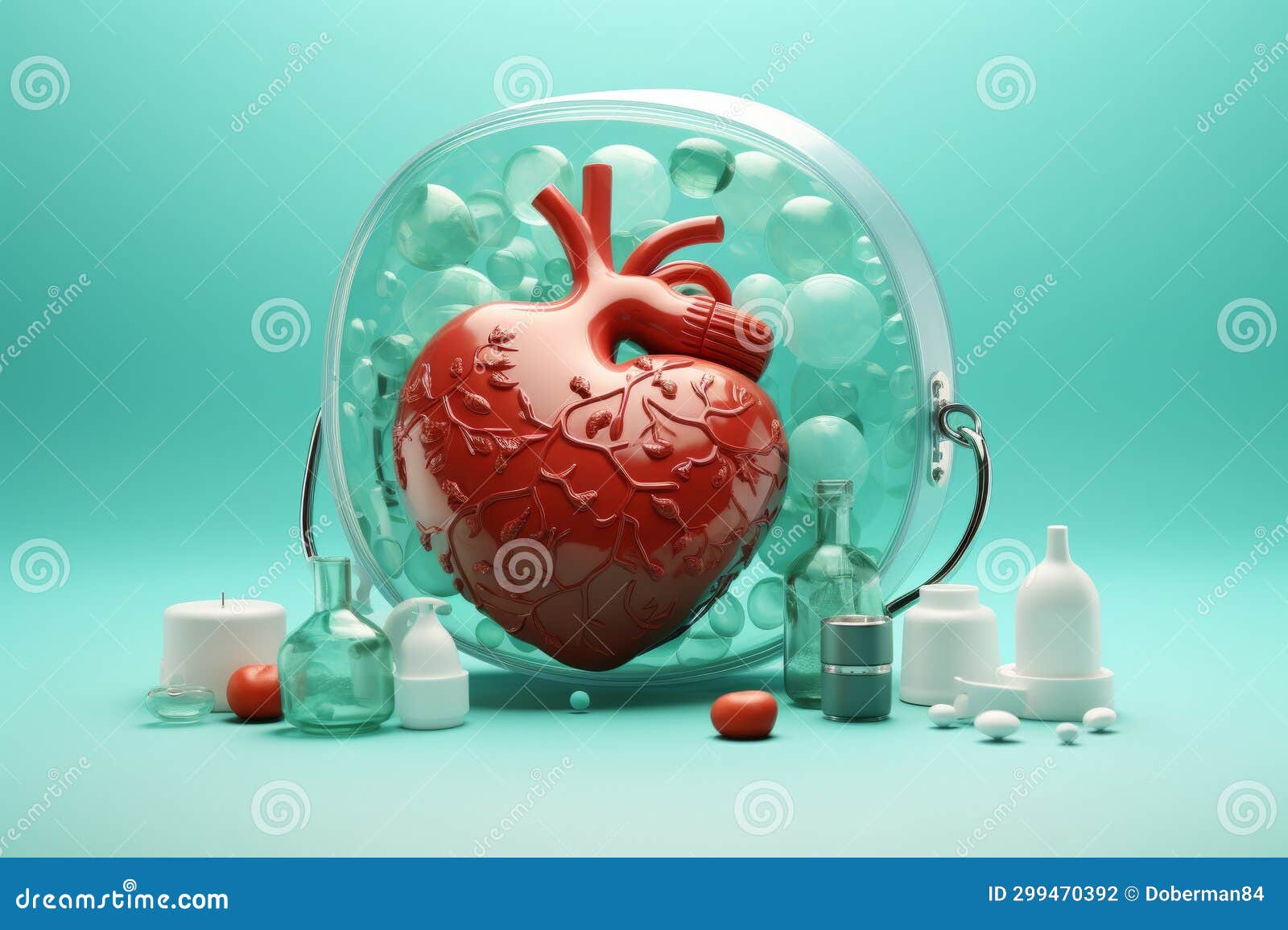 Futuristic Three-dimensional Model of the Human Heart. Prototype of a ...