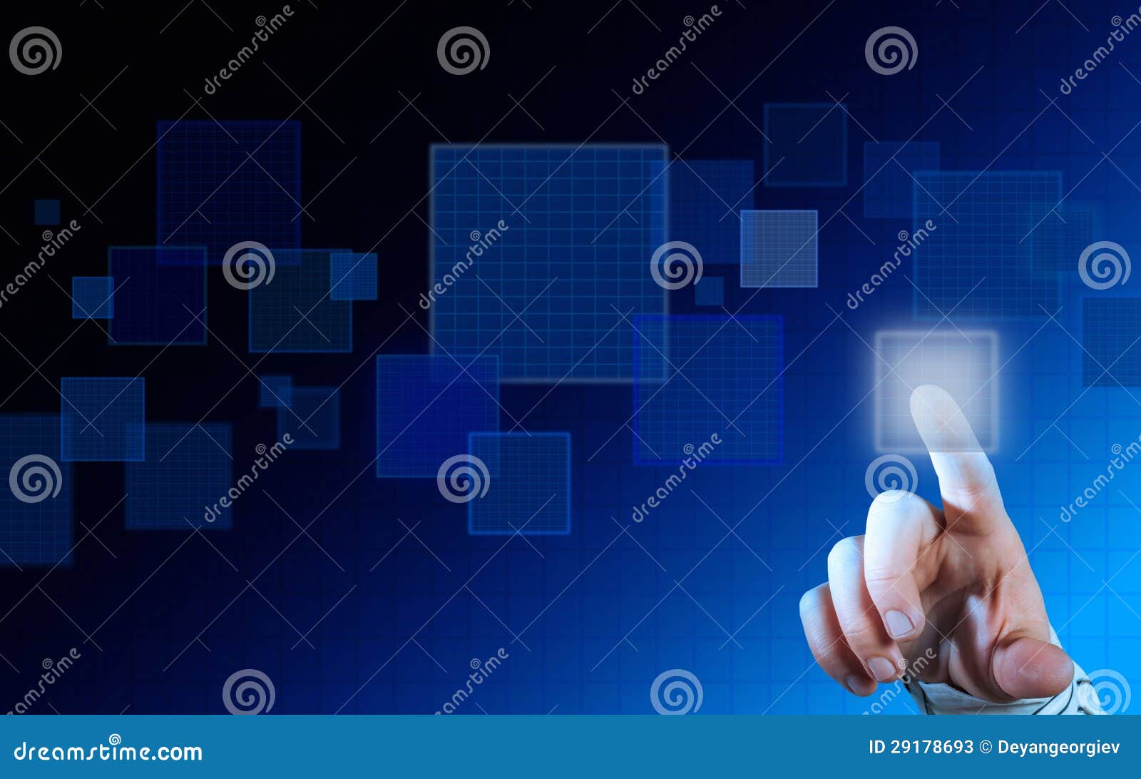 Futuristic Touch Screen Display Stock Image - Image of computer ...
