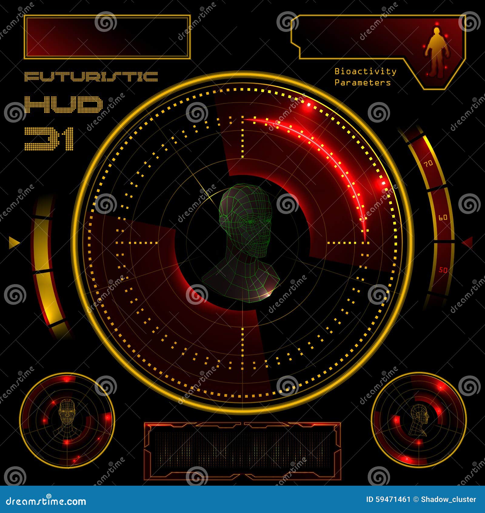 Futuristic Touch Screen User Interface HUD Stock Illustration ...