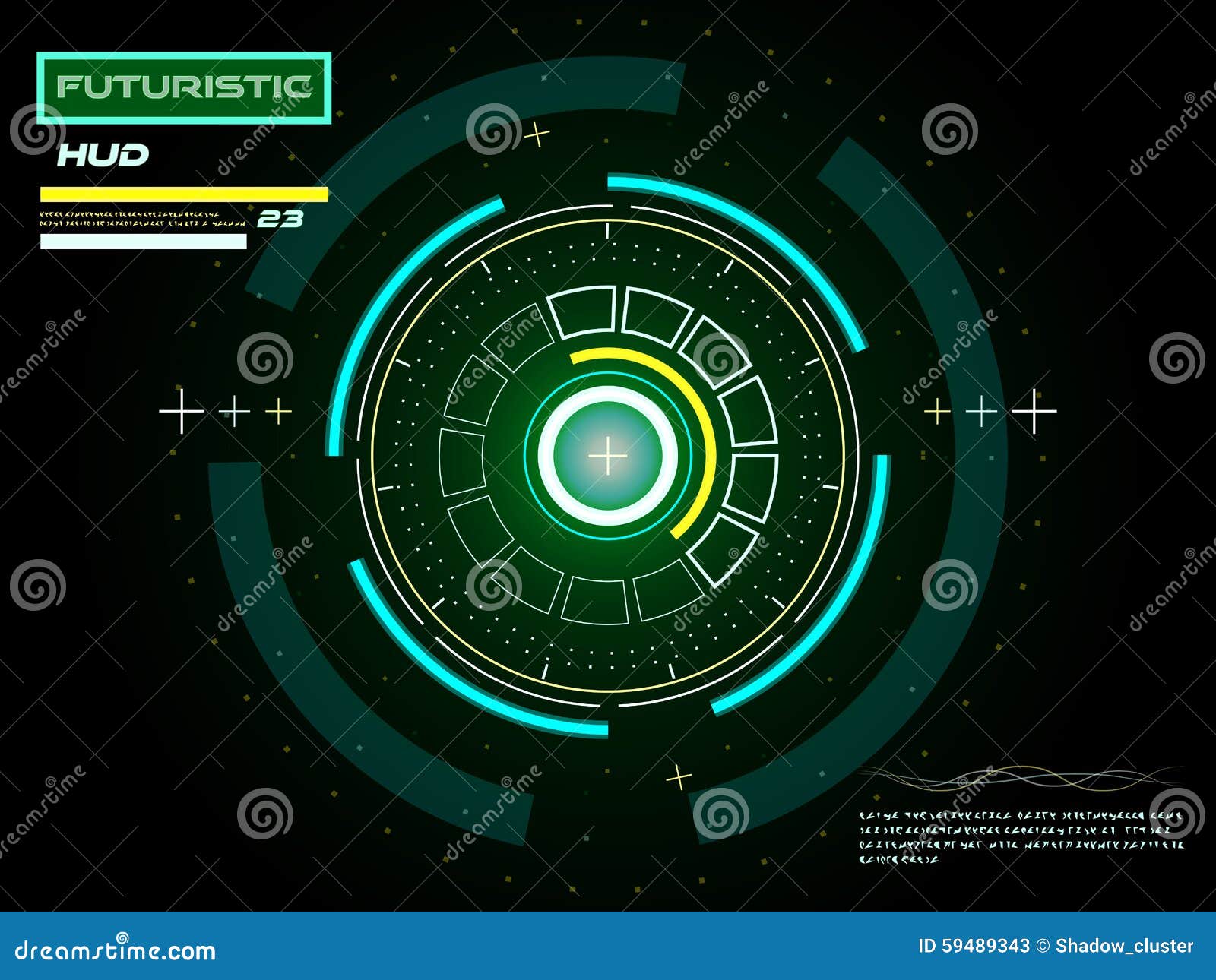 Futuristic Touch Screen User Interface HUD Stock Illustration ...