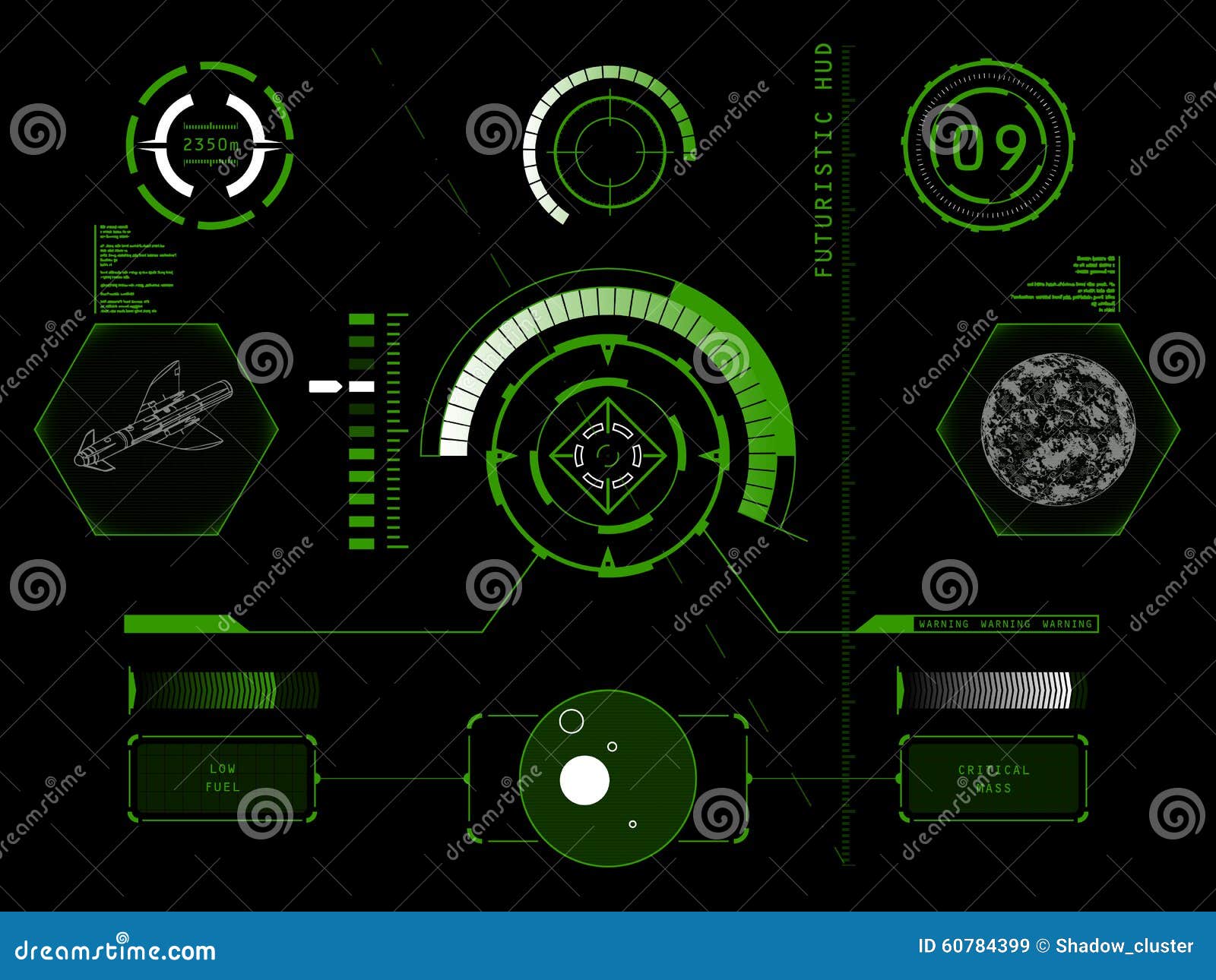 Futuristic Touch Screen User Interface HUD Stock Illustration ...