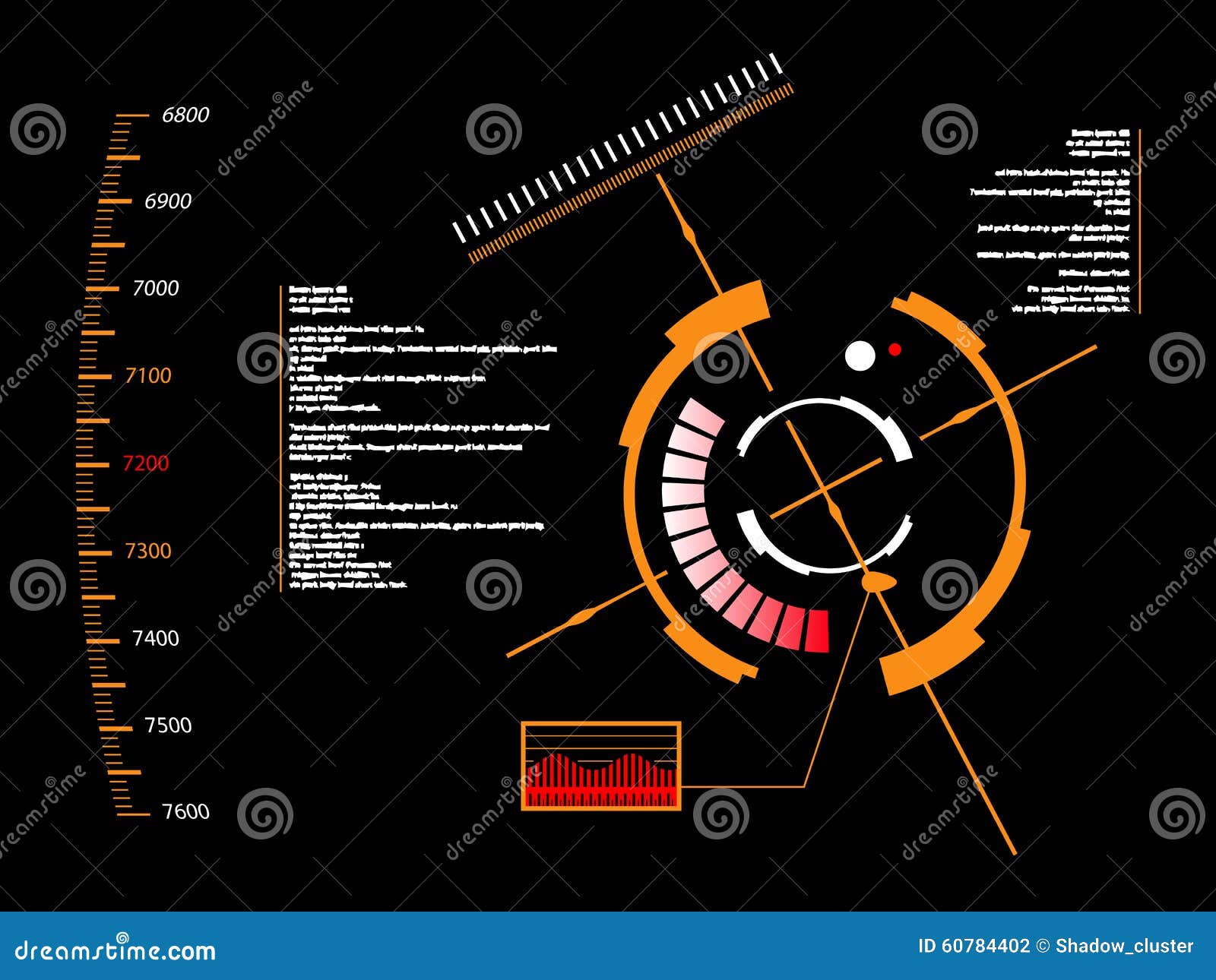 Futuristic Touch Screen User Interface HUD Stock Illustration ...