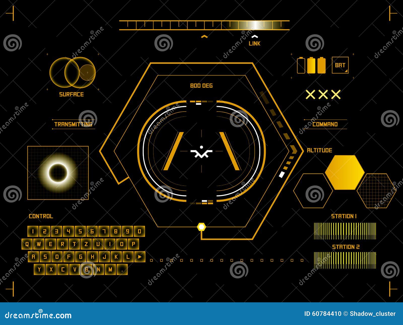 Futuristic Touch Screen User Interface HUD Stock Illustration ...