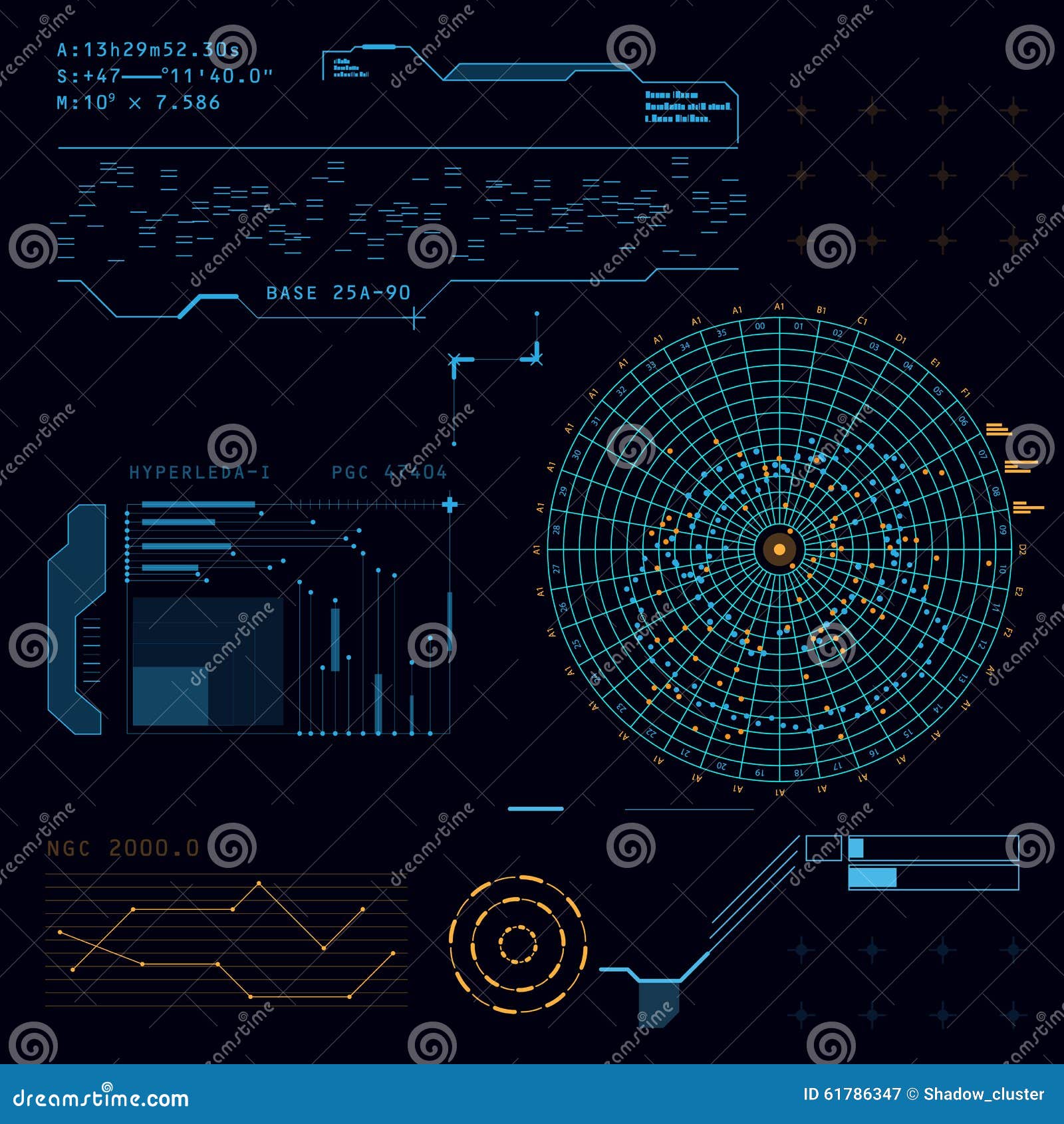 Futuristic Touch Screen User Interface HUD Stock Vector - Image: 61786347