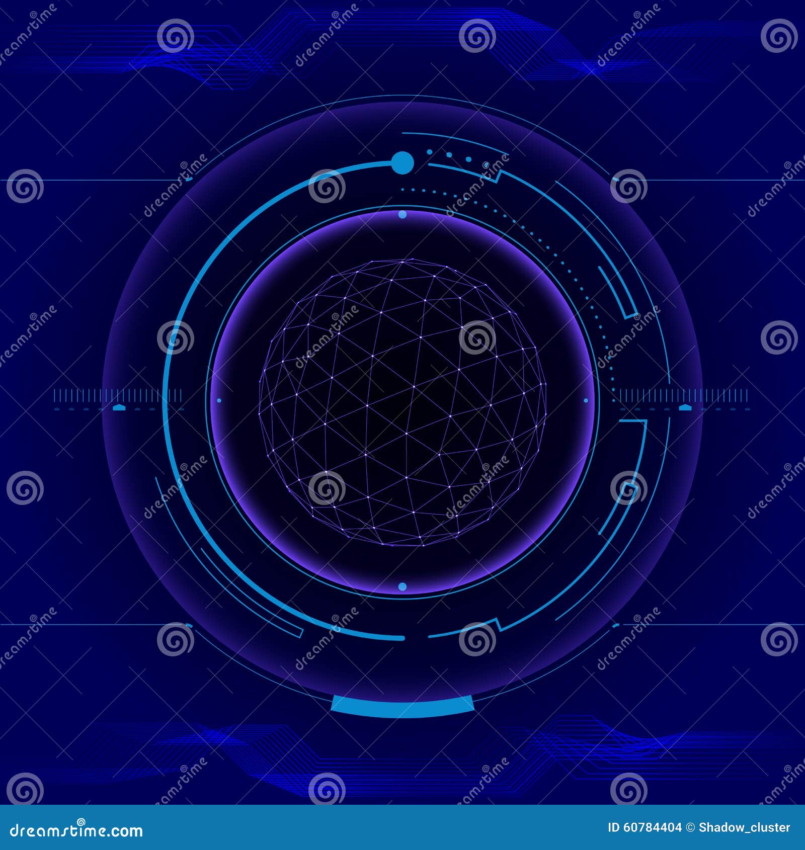 Futuristic Touch Screen User Interface HUD Stock Vector - Illustration ...