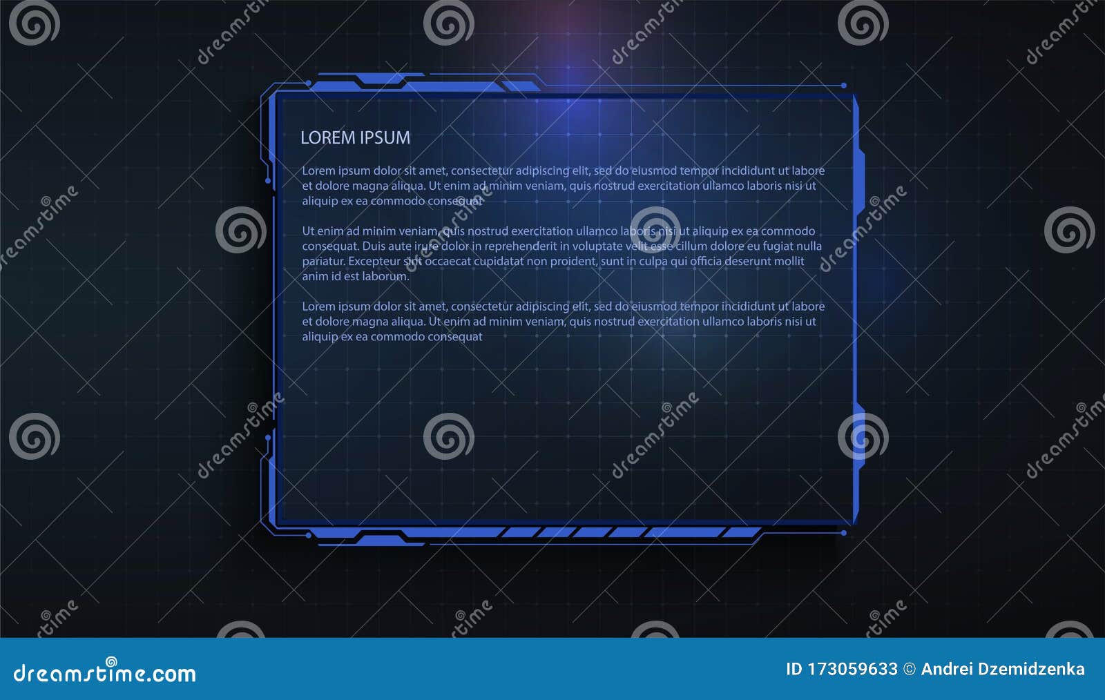 Futuristic Touch Screen of User Interface. Modern HUD Control Panel ...
