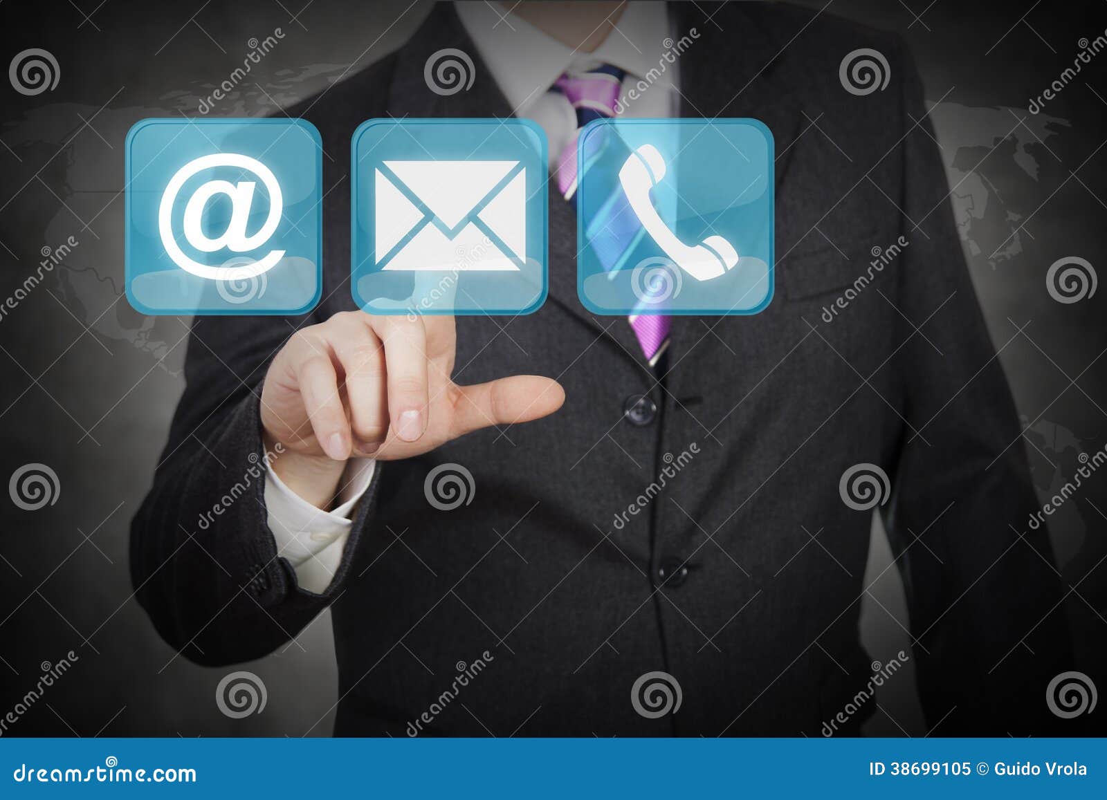 Futuristic Touchscreen Contacts Stock Image - Image of mail, interface ...