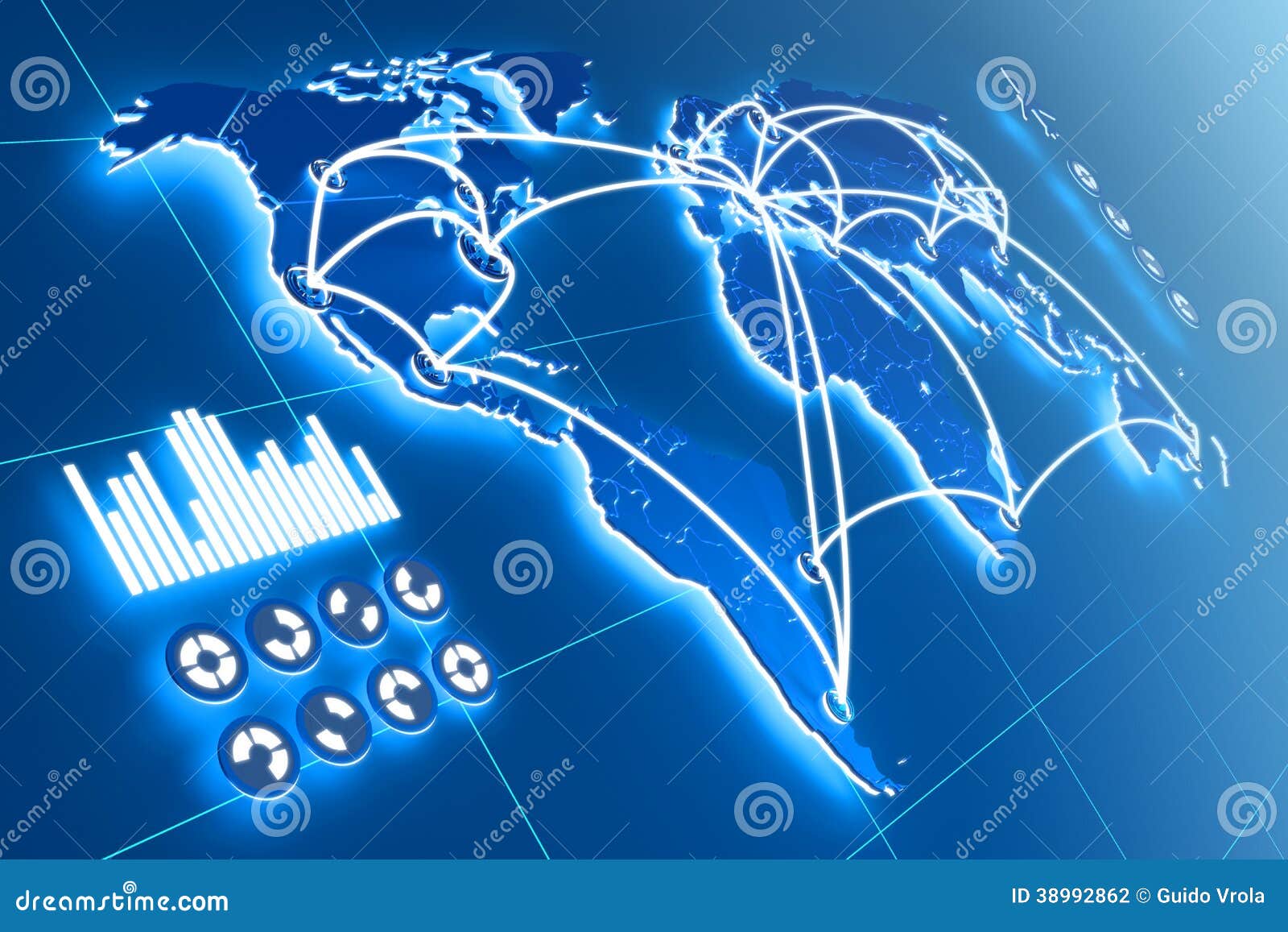 Futuristic touchscreen stock illustration. Illustration of click - 38992862