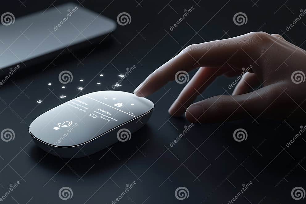 Futuristic Touchscreen Mouse Concept Stock Illustration - Illustration ...
