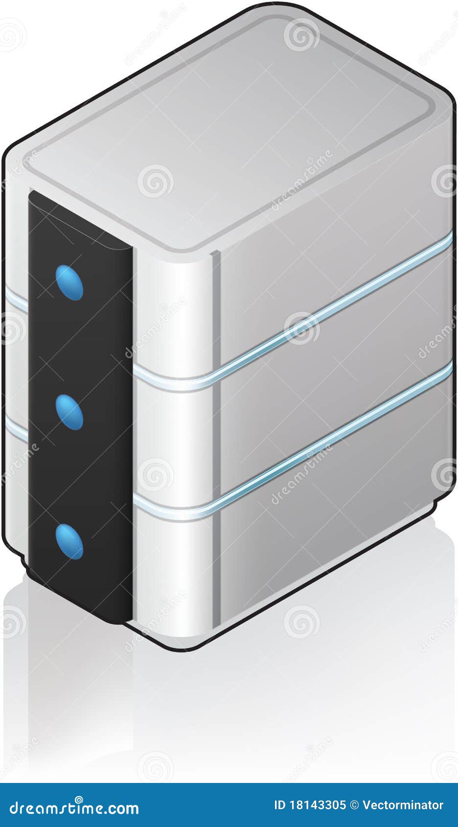 Futuristic Tower Server stock vector. Illustration of technology - 18143305