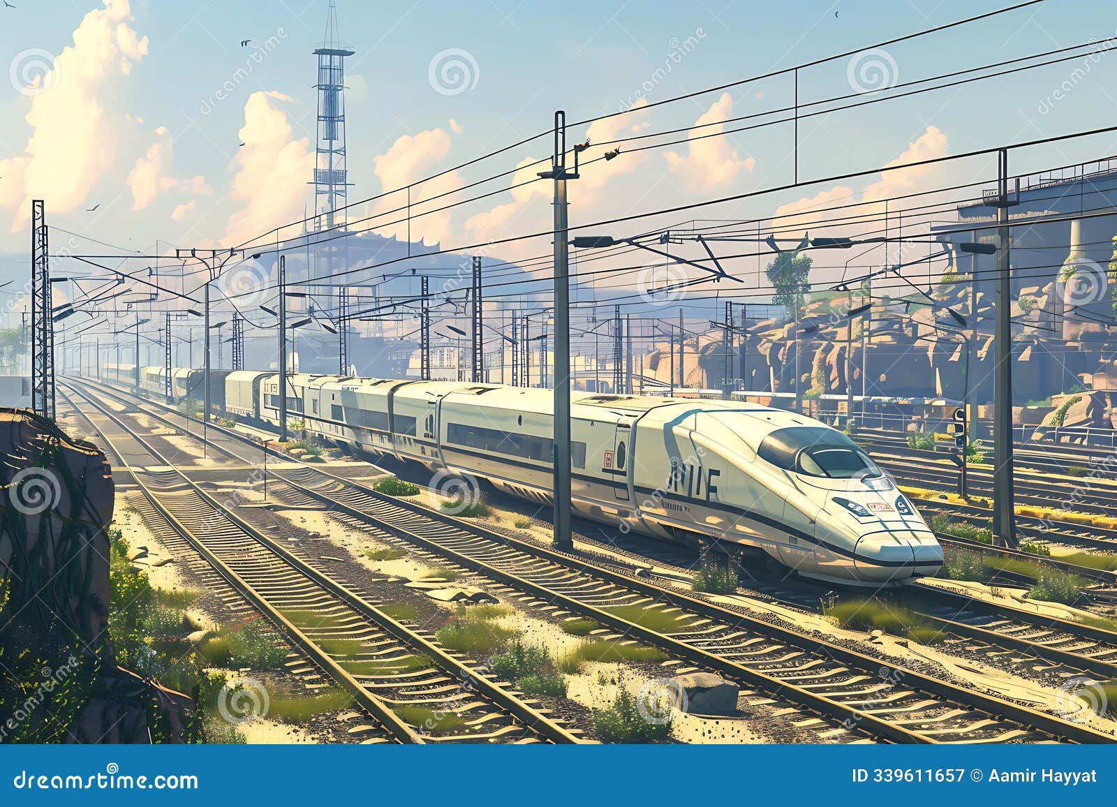 Futuristic Train Junction Featuring Cutting-Edge Train Models and ...