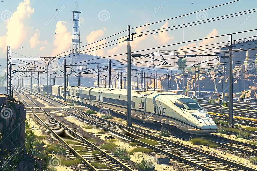 Futuristic Train Junction Featuring Cutting-Edge Train Models and ...