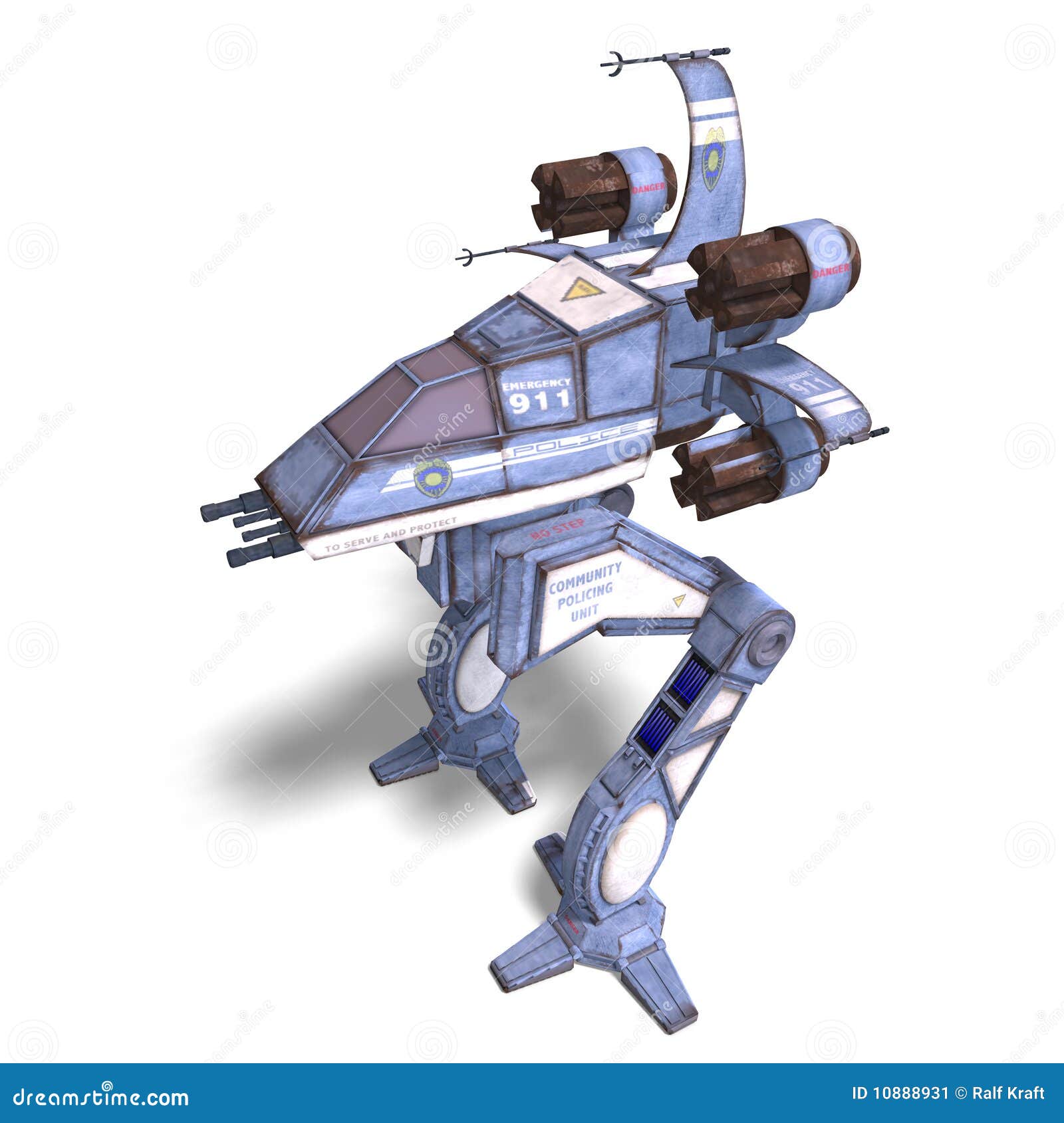 Futuristic Transforming Scifi Robot and Spaceship Stock Illustration ...