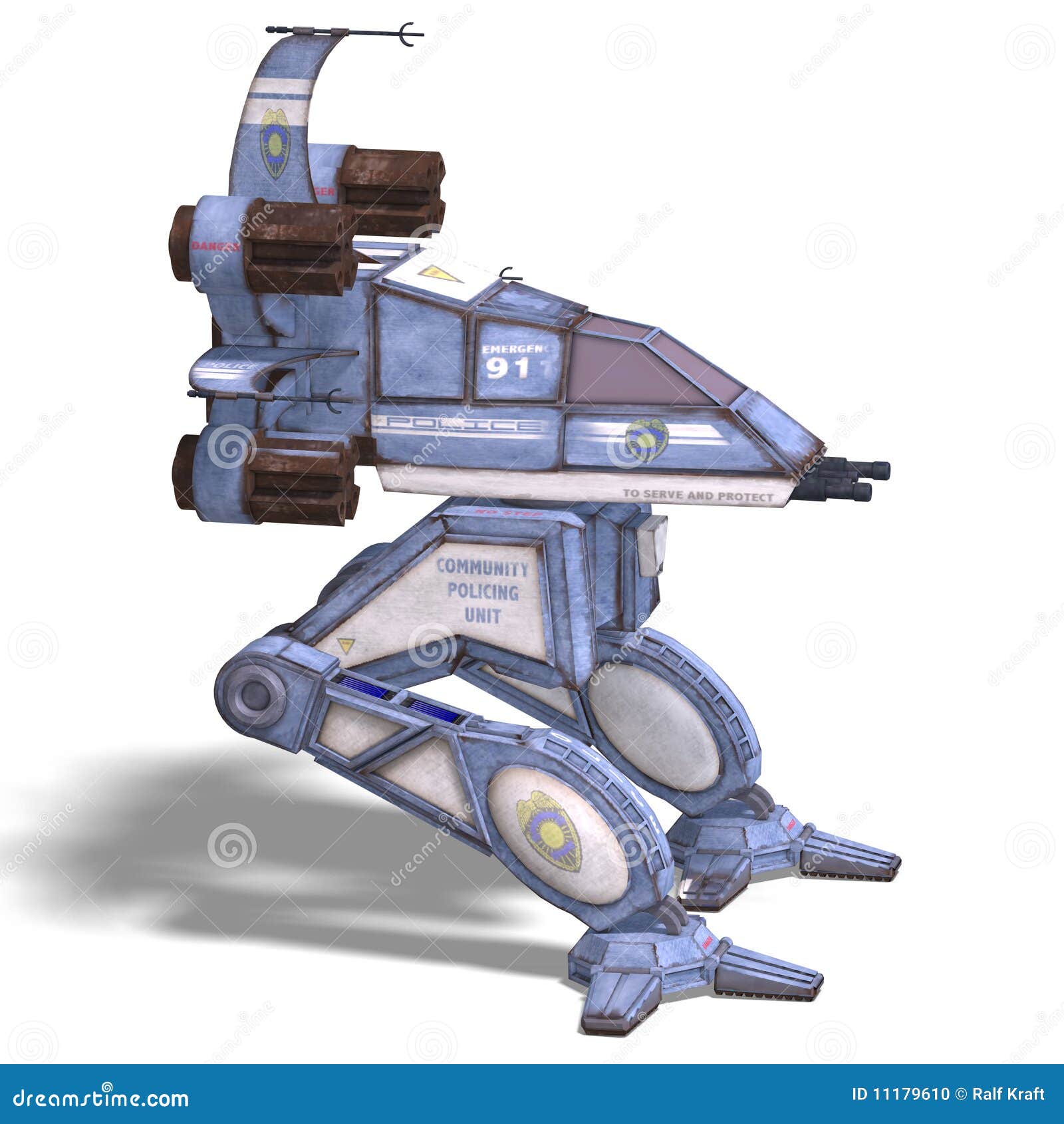 Futuristic Transforming Scifi Robot And Spaceship Stock Image ...