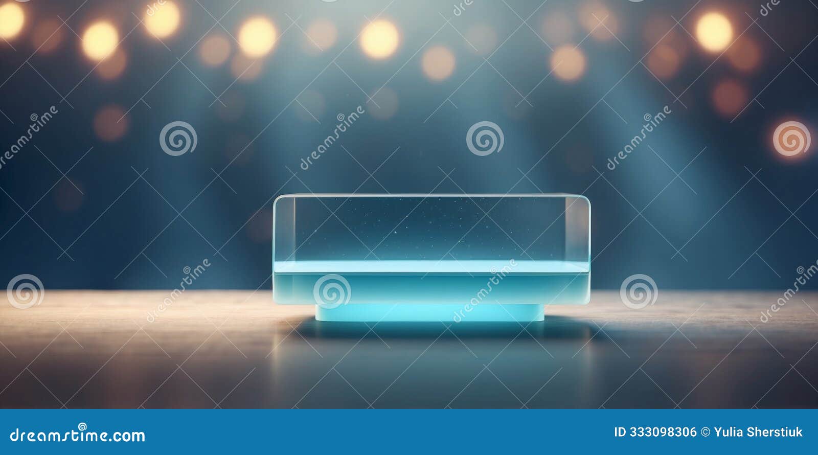 Futuristic Translucent Podium for Product Presentations on Minimalist Background. Stock Photo ...
