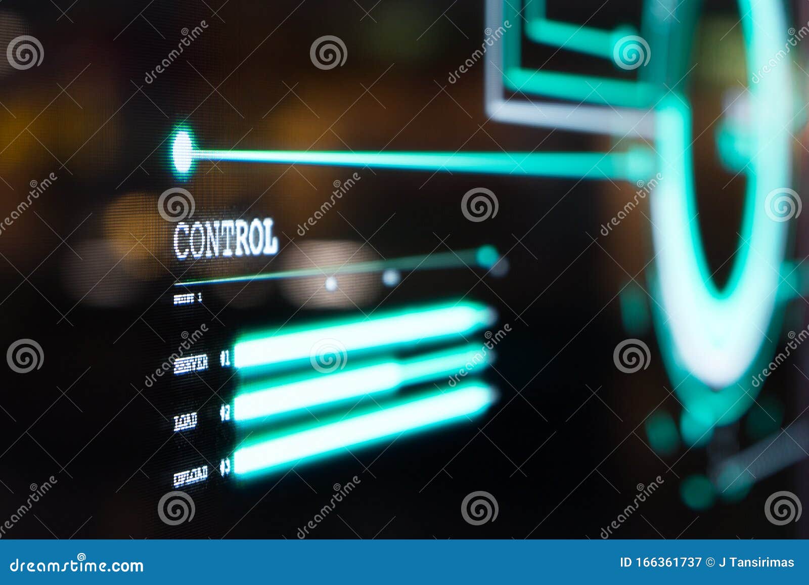 Futuristic Transparent OLED Screen Dashboard Illuminate Blue Pixel ...