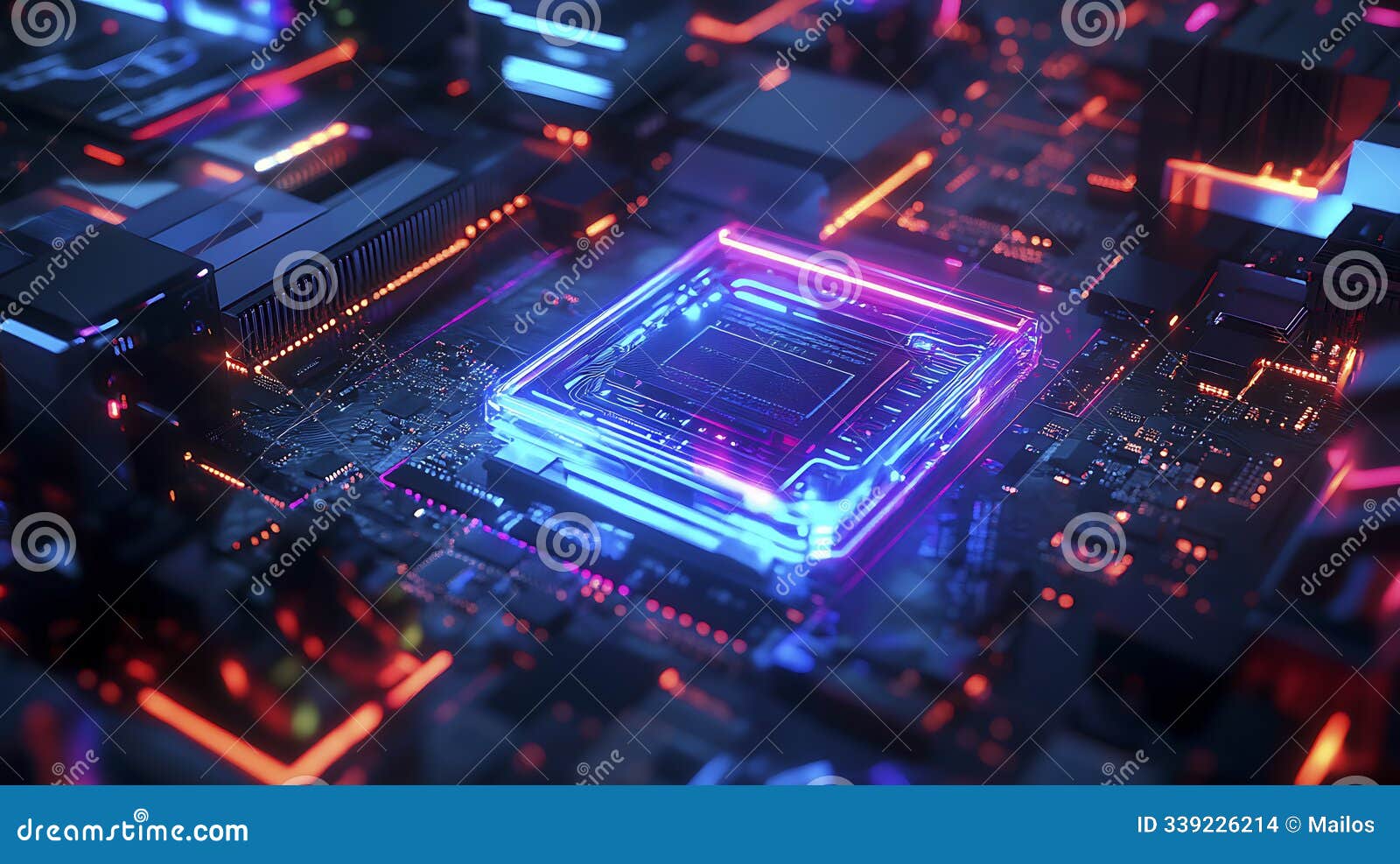 Futuristic Transparent Process with Dynamic Layers and Vivid Energy ...