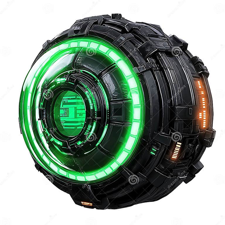Futuristic Transparent Shield with Dynamic Light Effects Stock ...