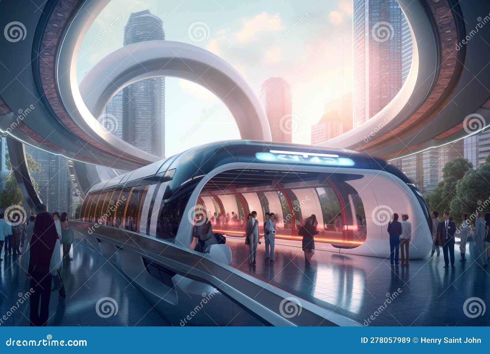 Futuristic Transportation: the Evolution of Modern Travel Stock Image ...