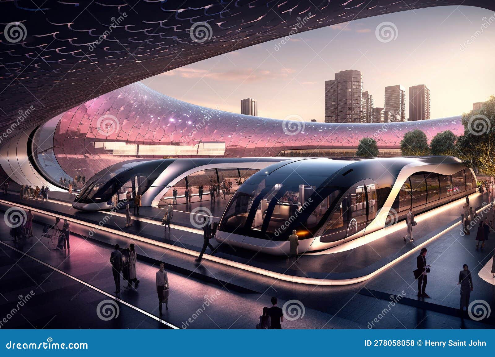 Futuristic Transportation: the Evolution of Modern Travel Stock Photo ...
