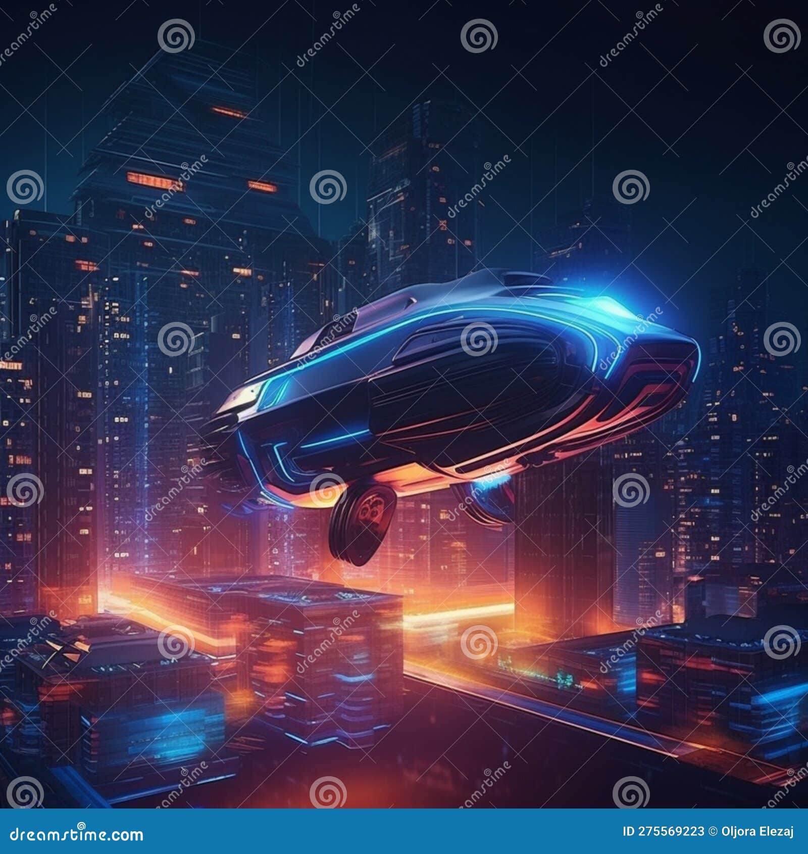Futuristic Transportation. Generative Ai Illustration Stock ...