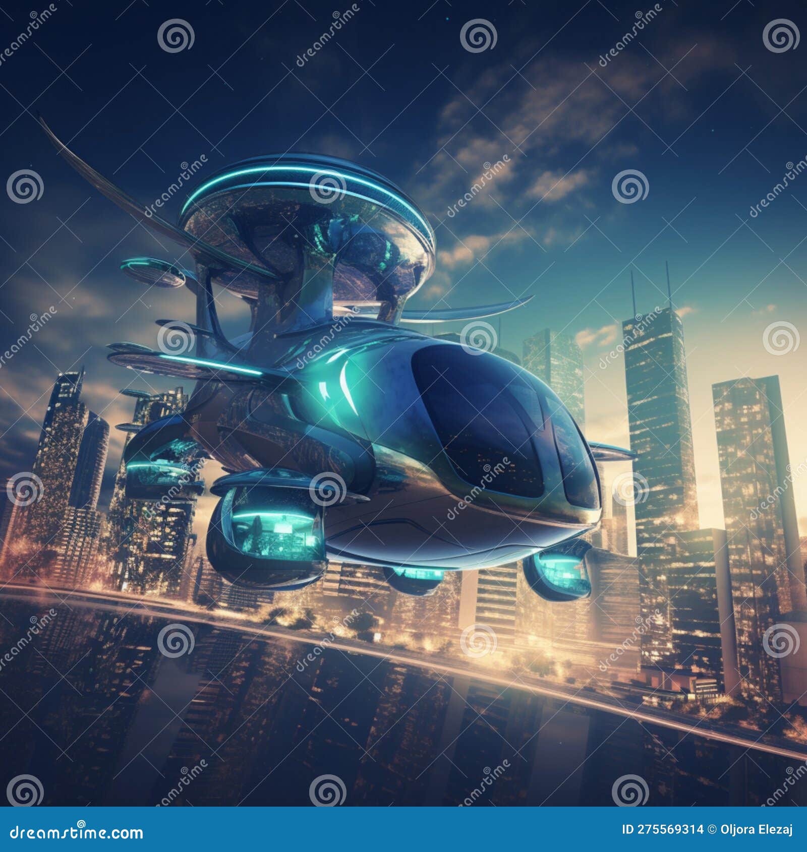 Futuristic Transportation. Generative Ai Illustration Stock ...