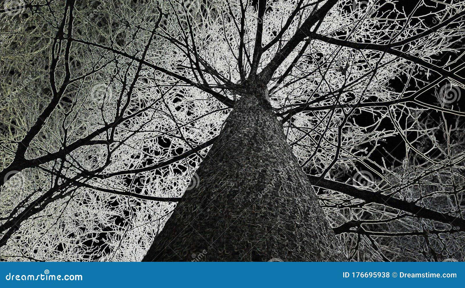 A futuristic tree. stock photo. Image of spread, futuristic - 176695938