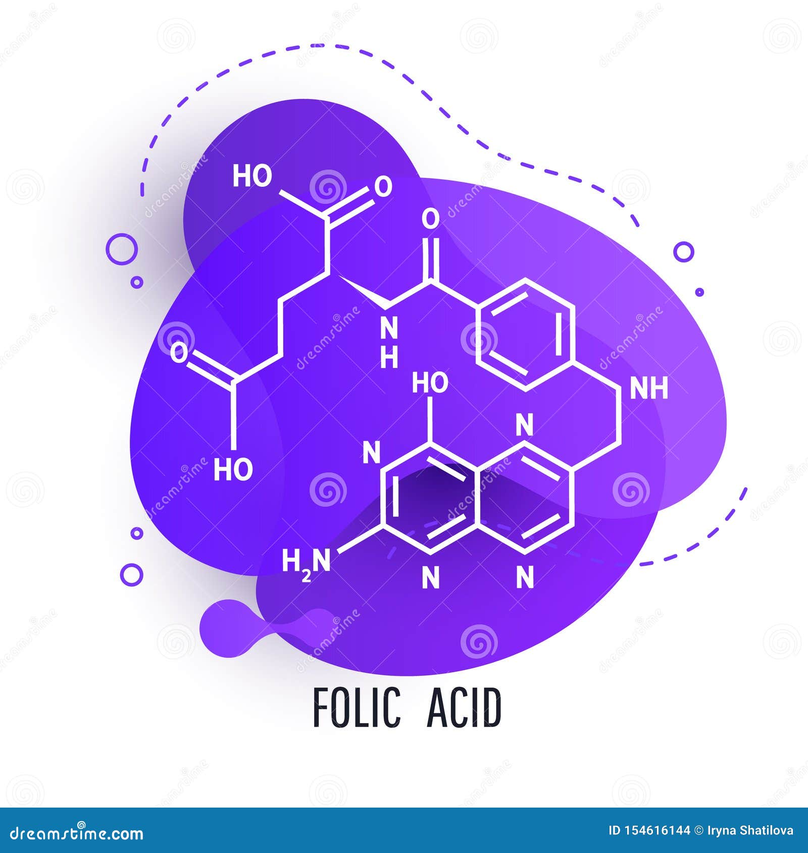 Futuristic Trendy Dynamic Design Elements with Folic Acid. Abstract ...