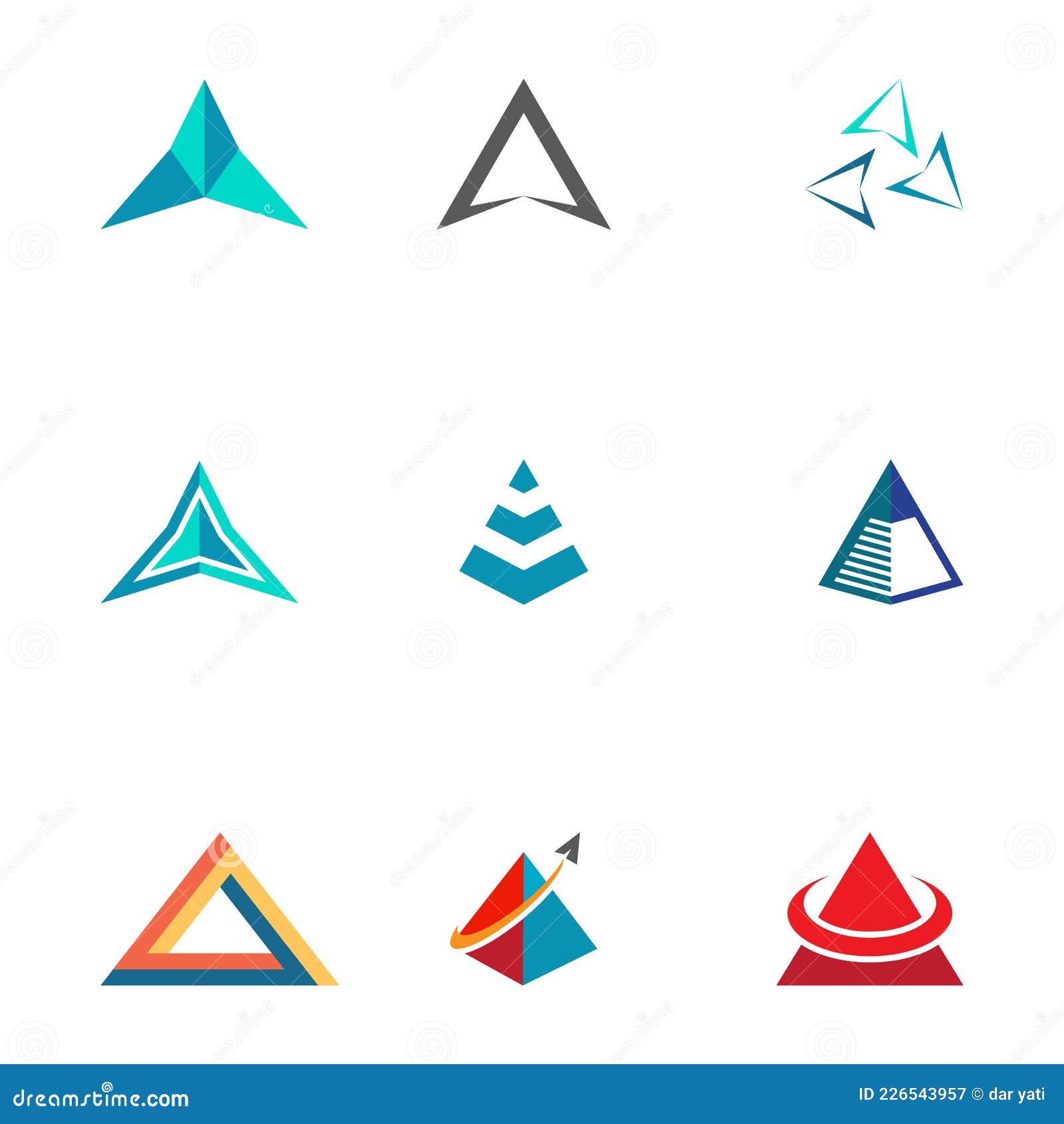 Futuristic Triangle Chain Logo Design Inspiration Stock Vector ...