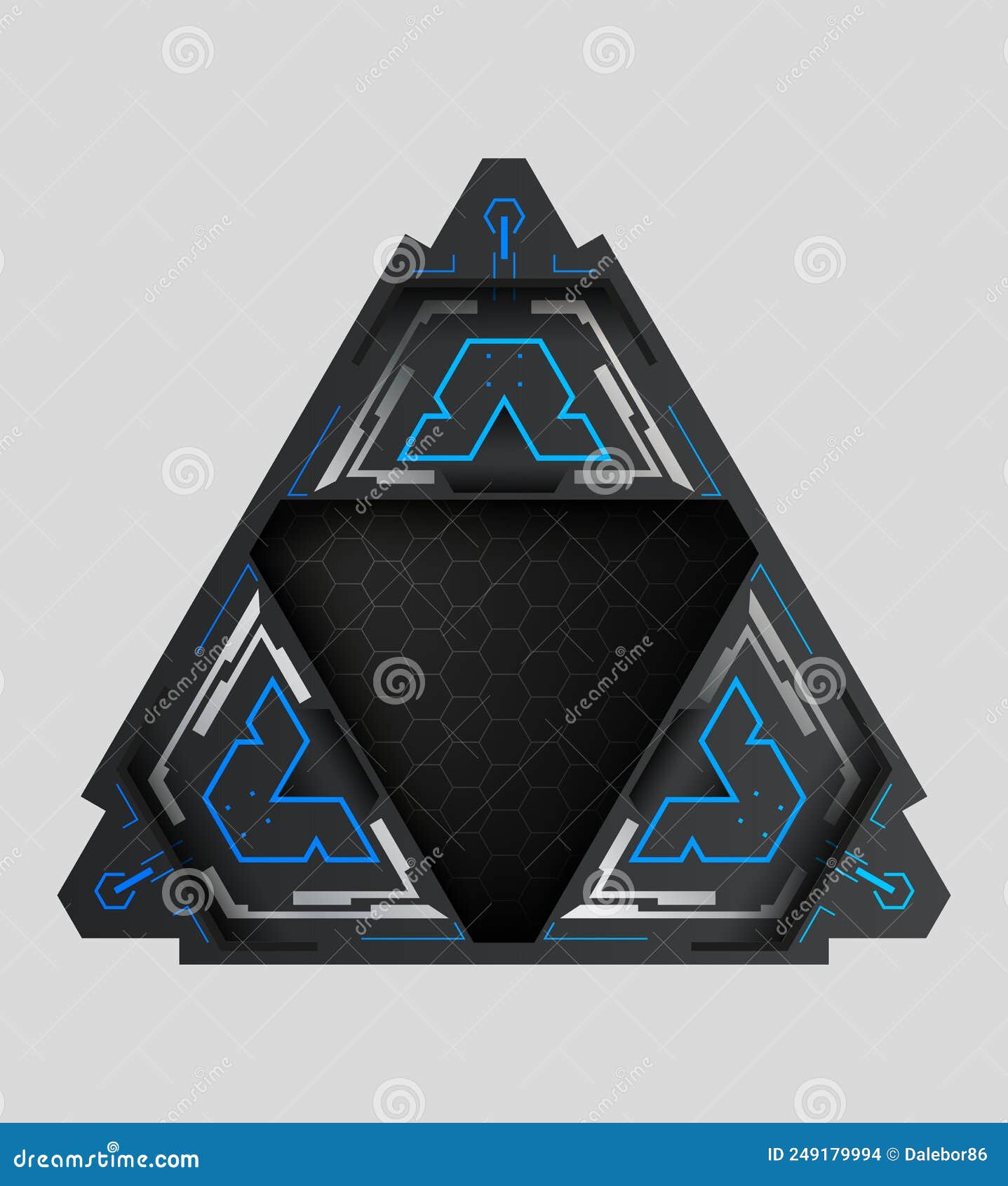 Futuristic Triangle with Copy Space Stock Vector - Illustration of ...