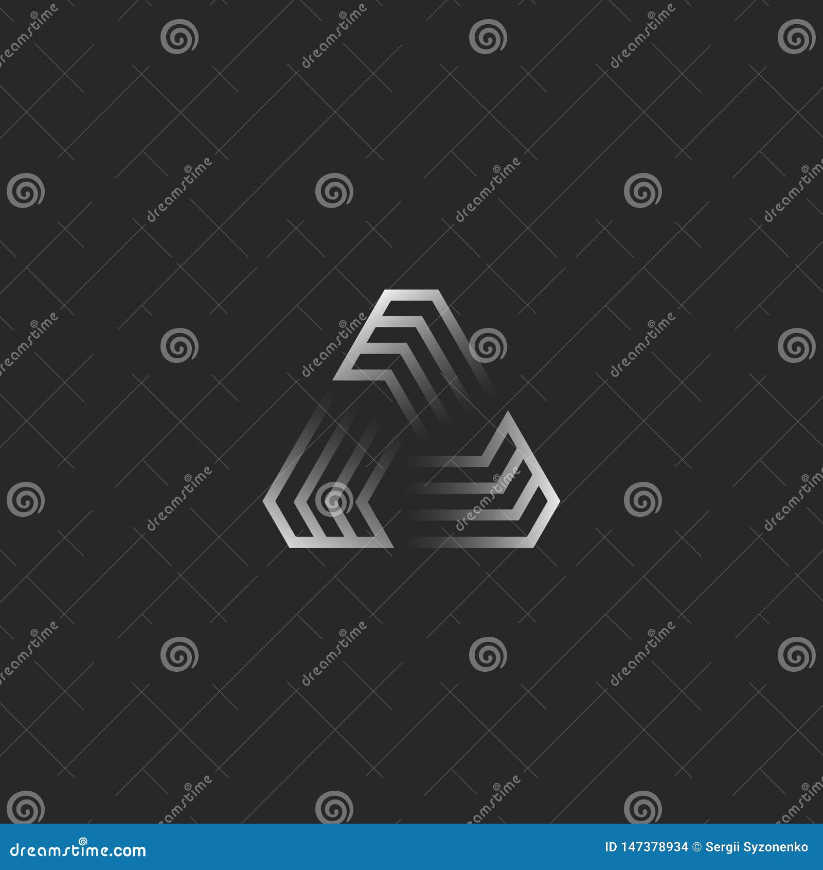 Futuristic Triangle Shape Logo, Creative Gradient Geometric Frame ...