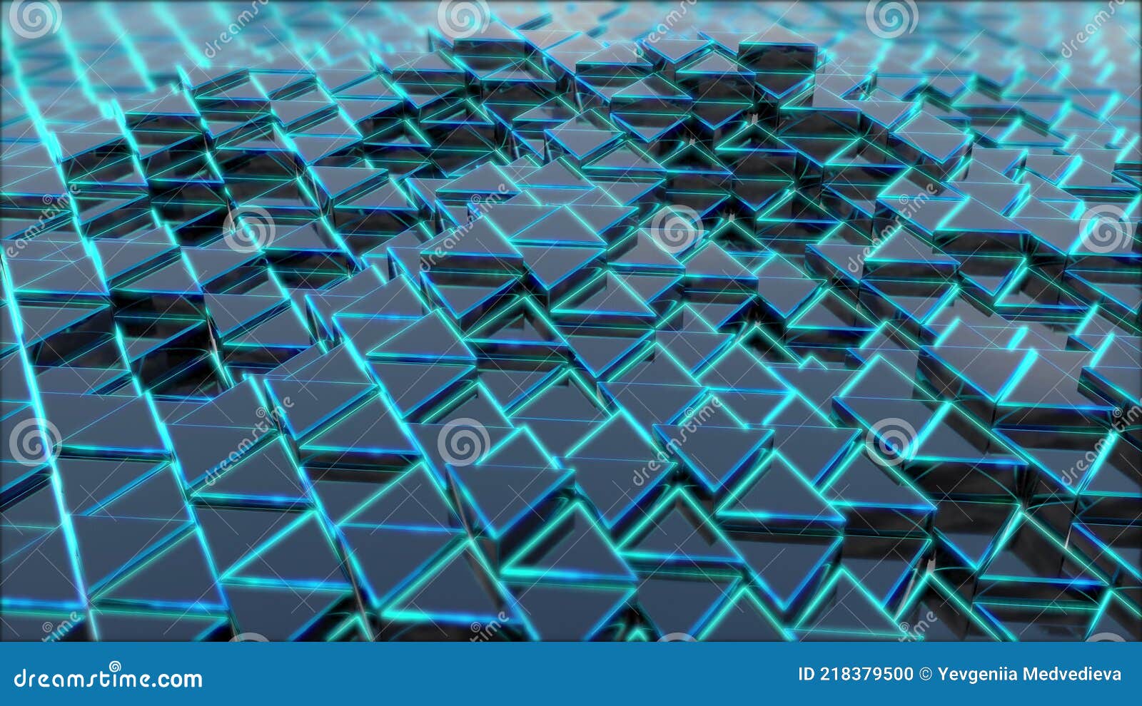 Futuristic Triangle Waving Surface Seamless Loop. Stock Illustration ...