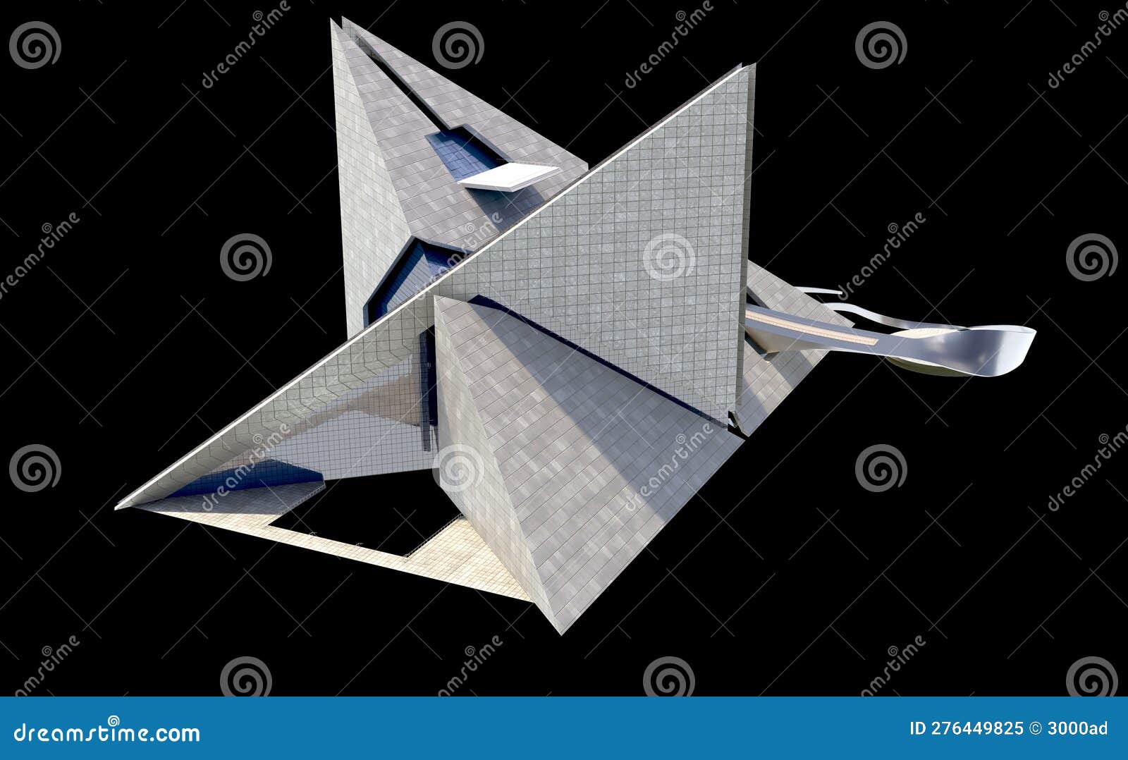 Futuristic Triangular Architecture Stock Image - Image of futuristic ...