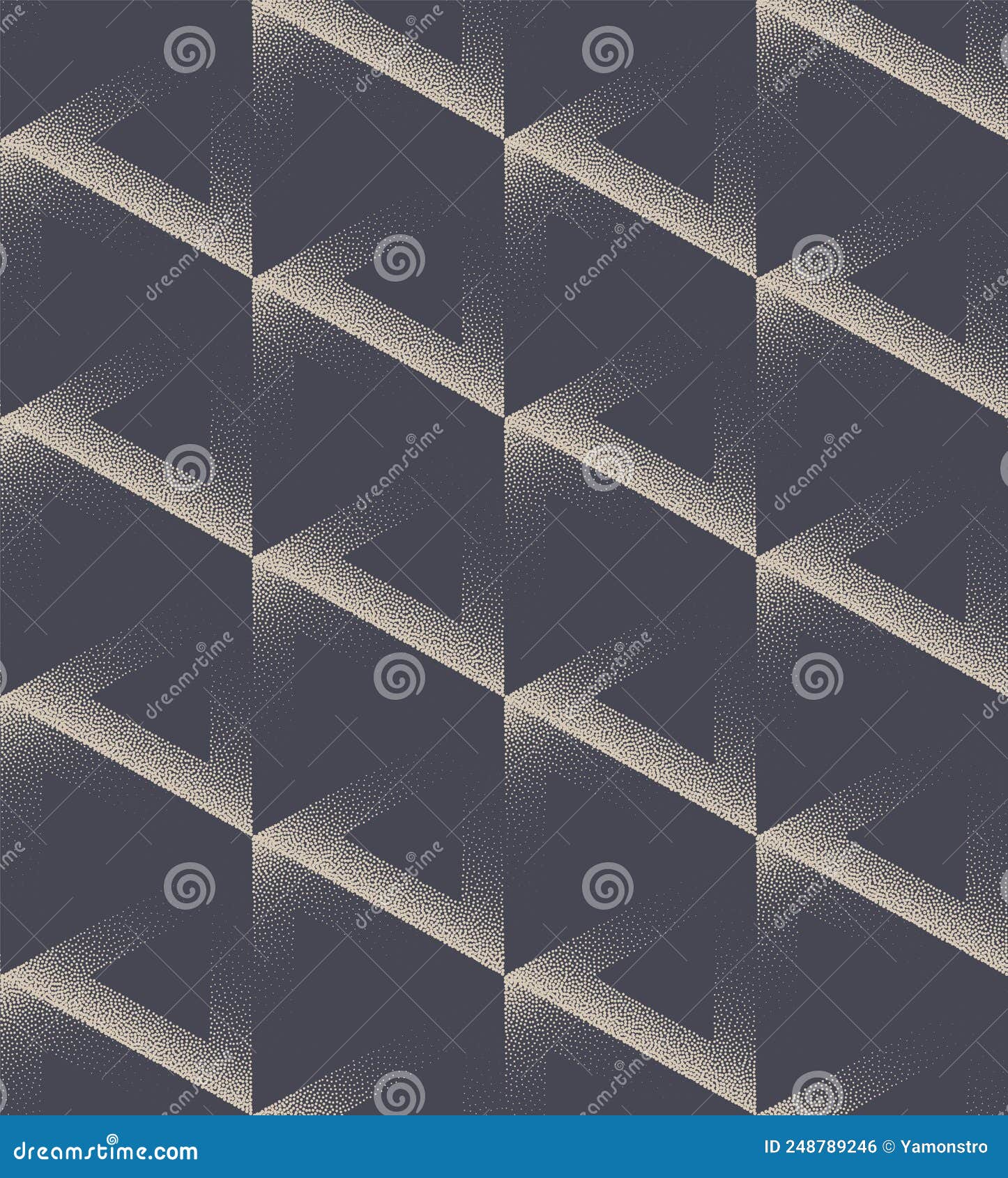 Futuristic Triangular Grid Structure Seamless Pattern Vector Abstract ...