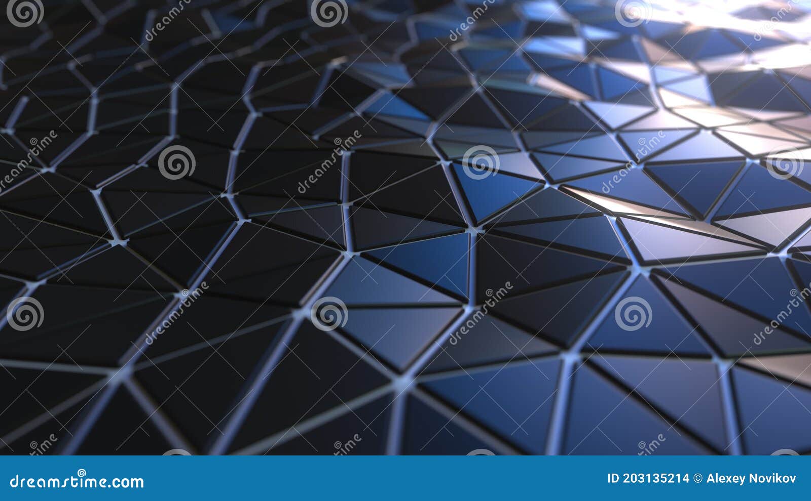 Futuristic Triangular Plates Armor Surface, 3D Rendering Stock ...
