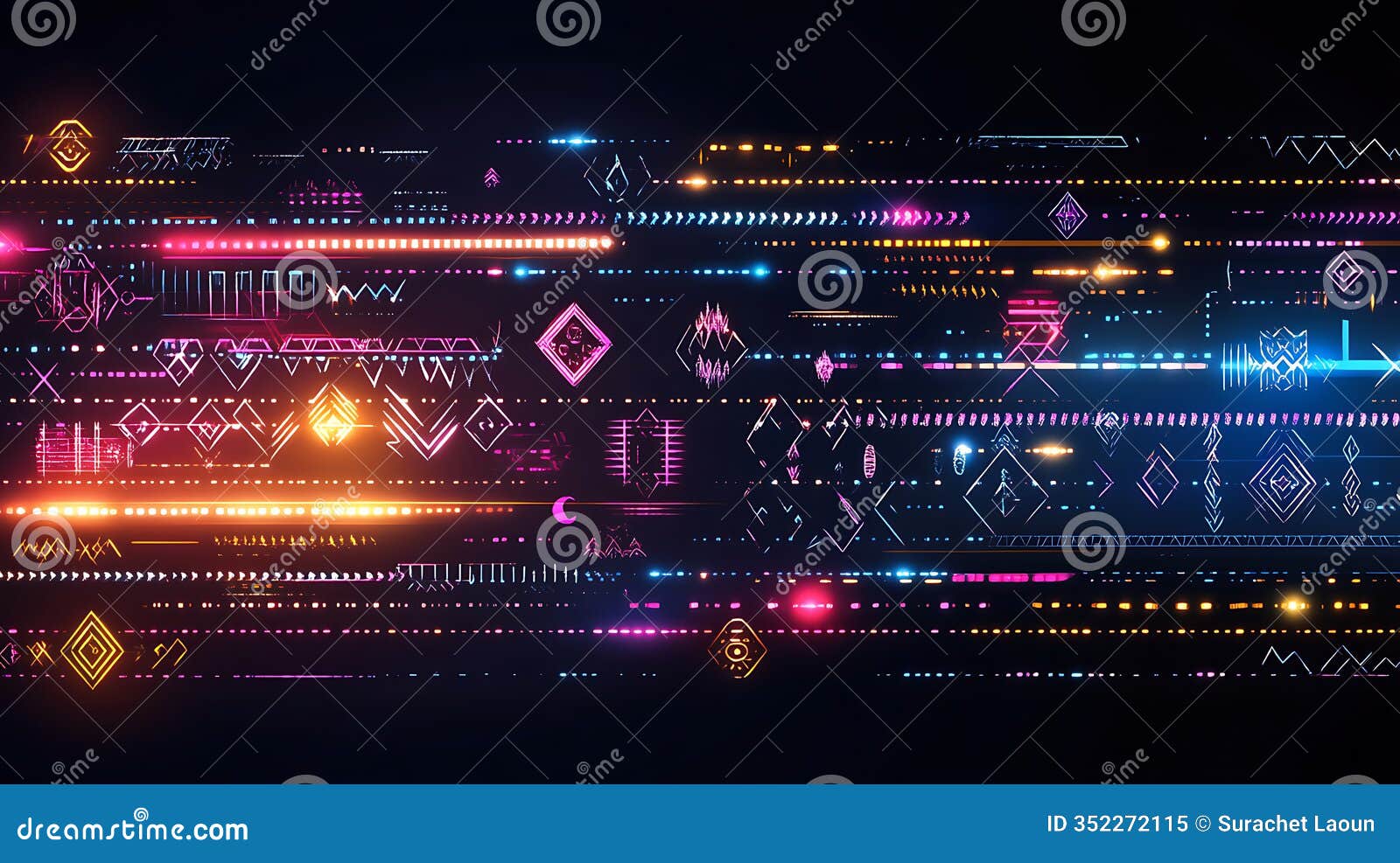 Futuristic Tribal Alphabet, Squared Maze Letters, Geometric Font For ...