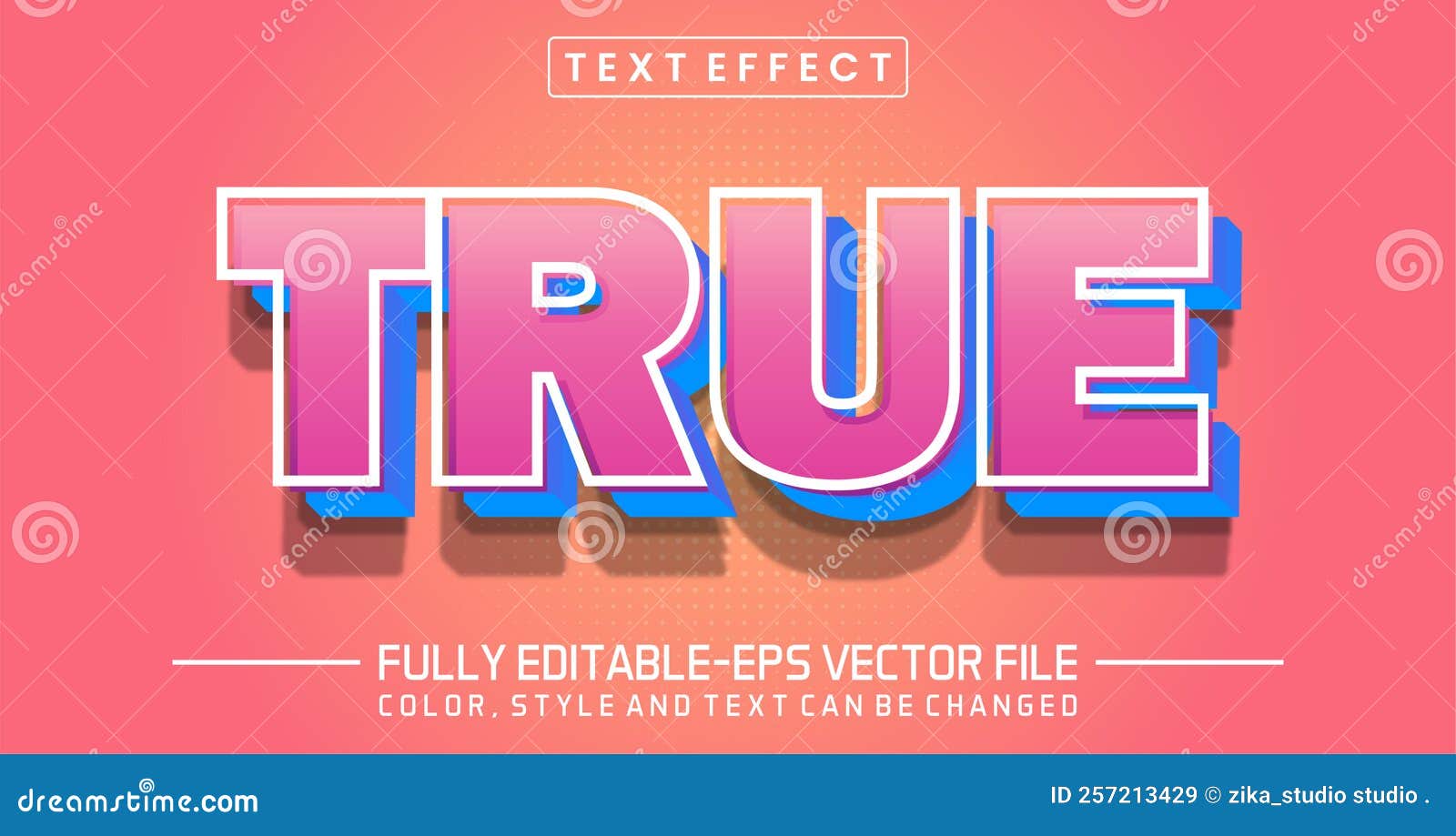 Futuristic True Text Effect Graphic Editable Stock Vector ...