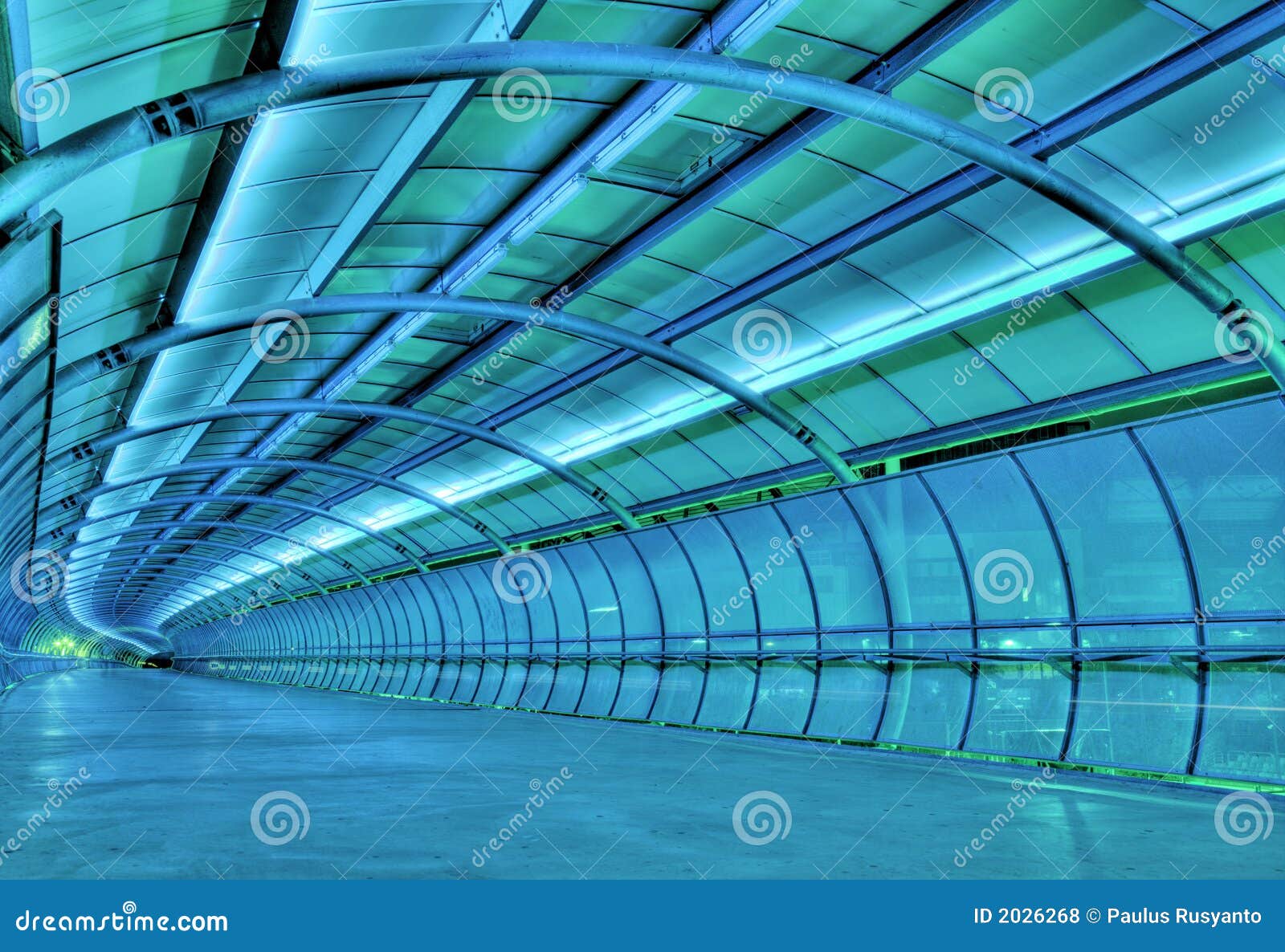 Futuristic tunnel stock photo. Image of green, blue, future - 2026268