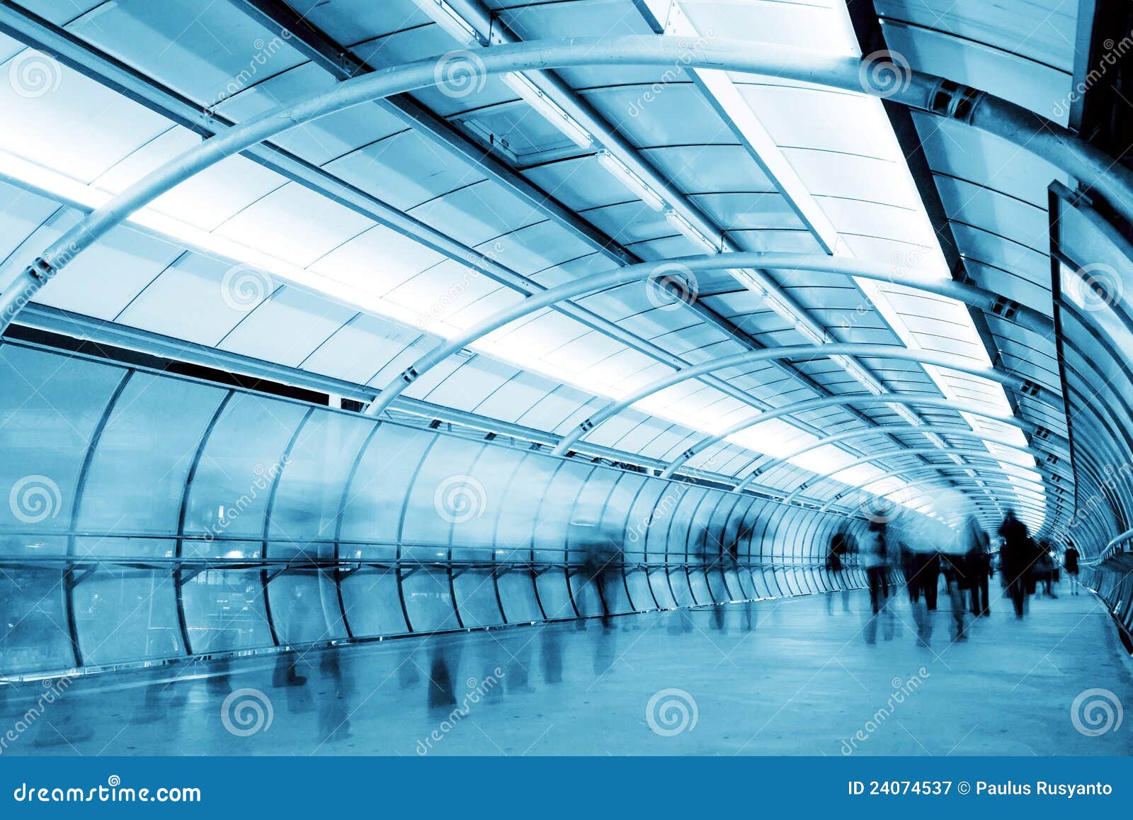 Futuristic tunnel stock image. Image of indoors, businesswomen - 24074537