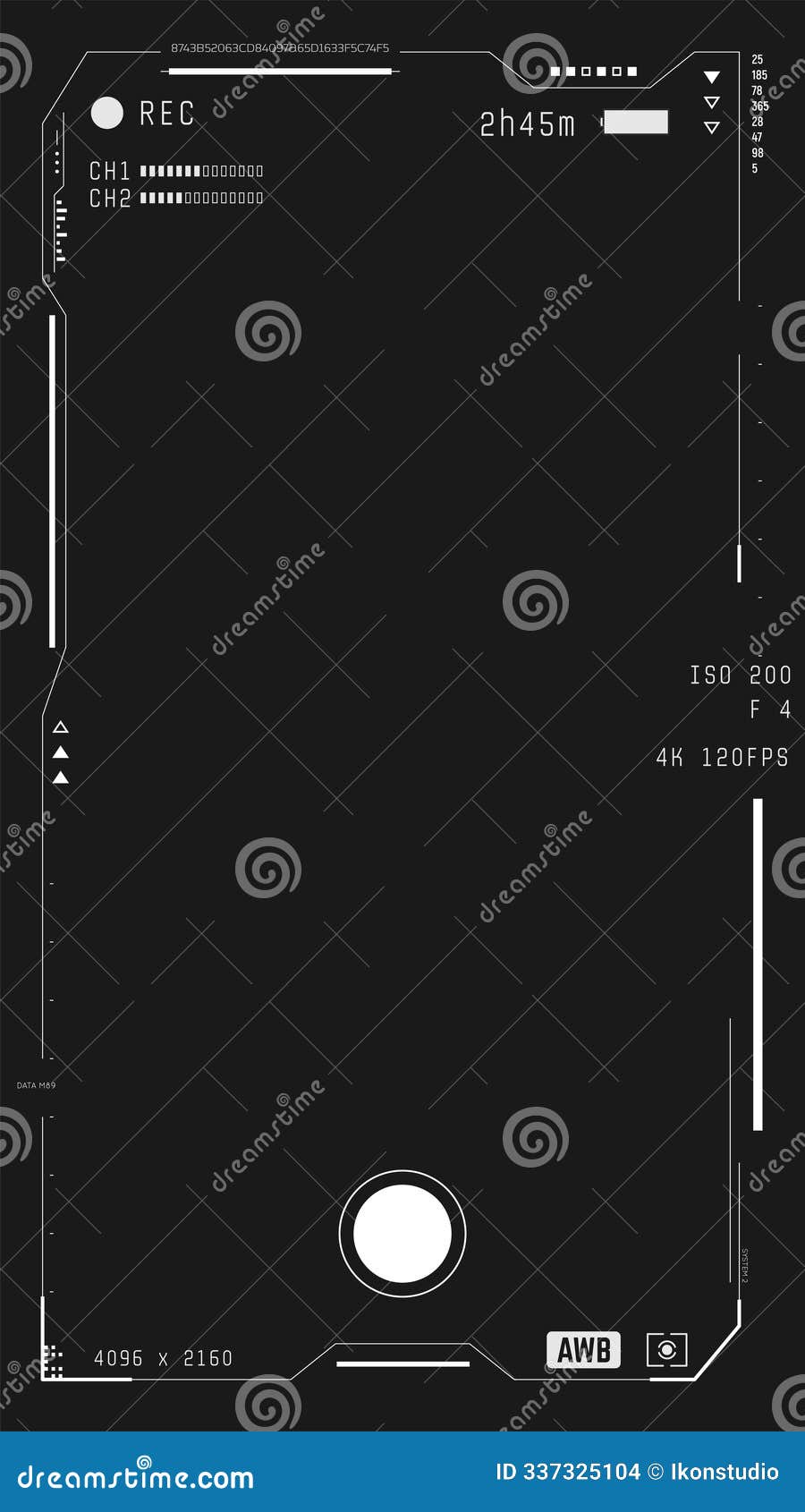 Futuristic UI of Phone Photo Application Stock Illustration ...