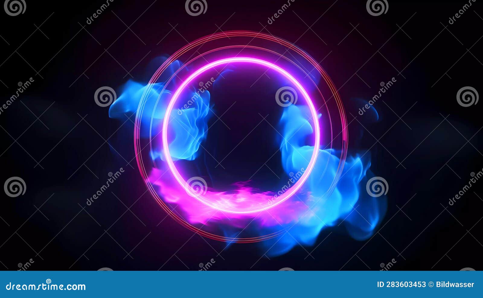 Futuristic Ultraviolet Circle Frame Border. Royalty-Free Stock Photo ...
