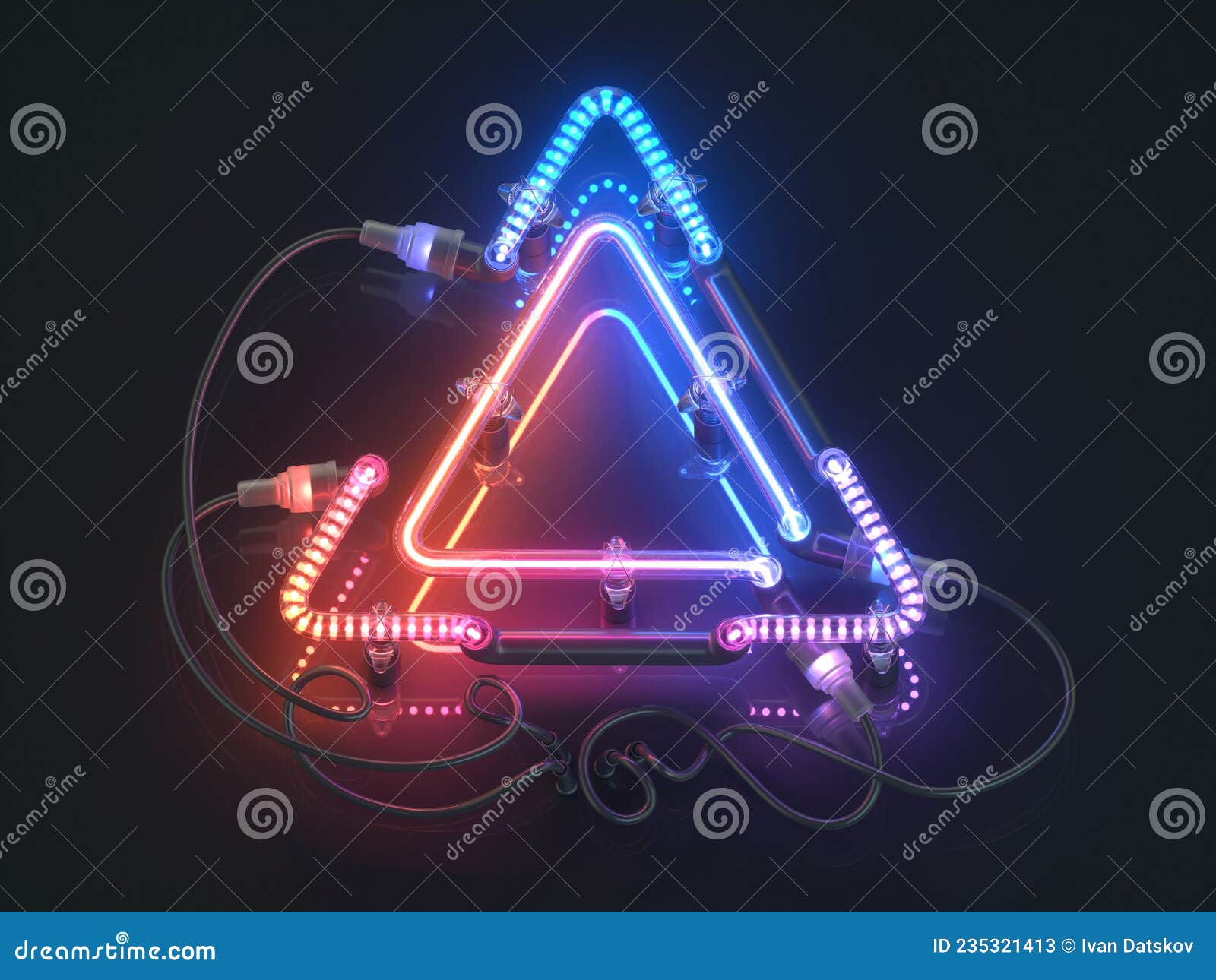 Futuristic Ultraviolet Triangle Frame Border. Royalty-Free Stock Photo ...