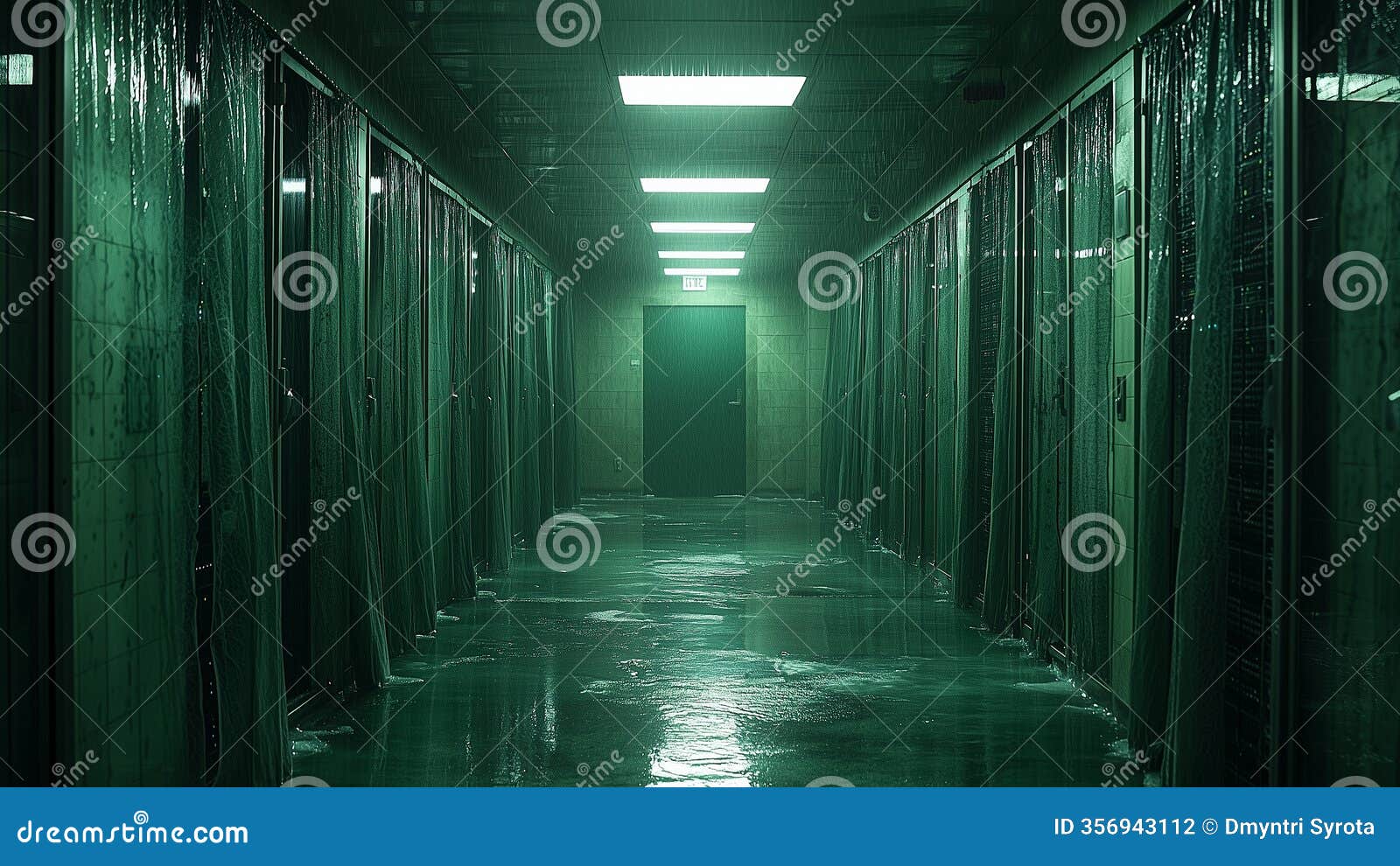 Futuristic Underground Data Vaults Stock Illustration - Illustration of ...