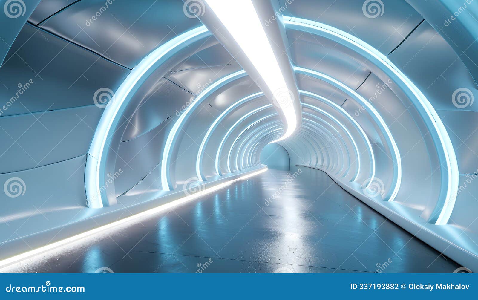 Futuristic Underground Metal Tunnel Stock Photography | CartoonDealer ...
