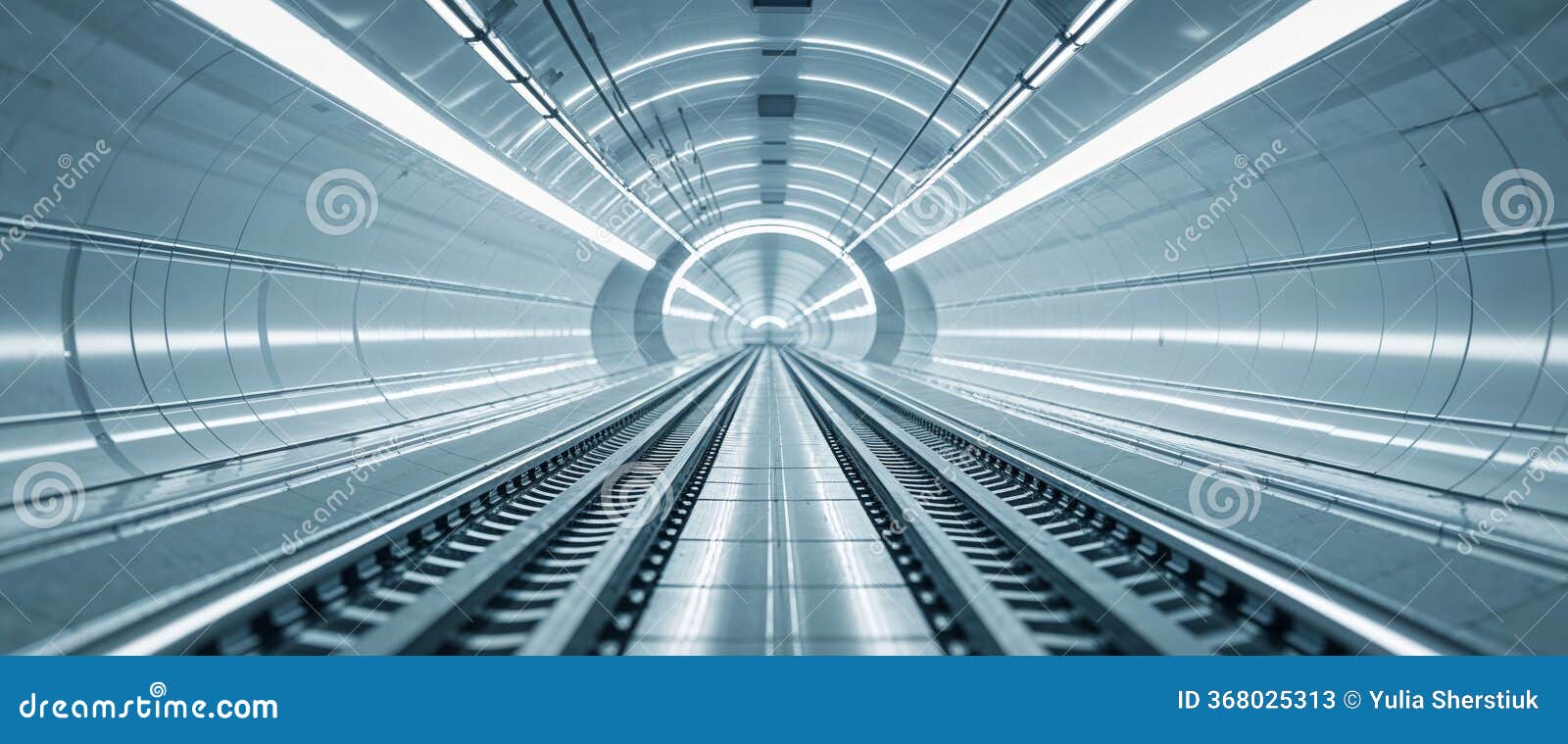 Futuristic Underground Transportation System With Sleek Tracks And ...