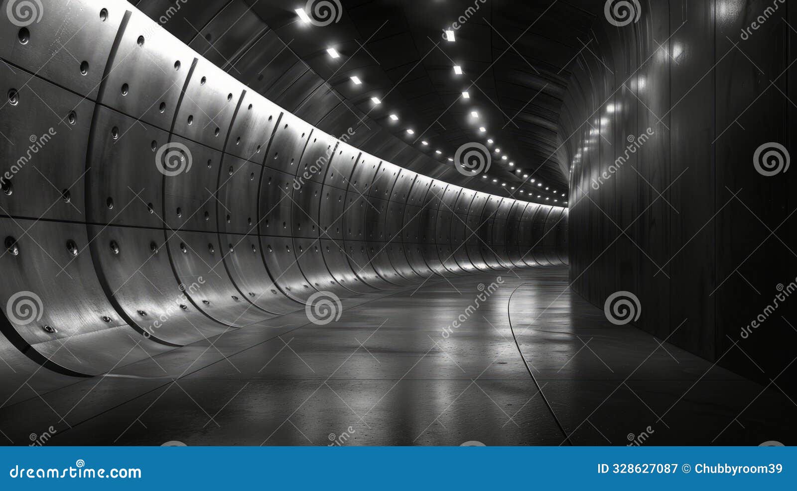 Futuristic Underground Tunnel for Creative Design Mockups Stock ...